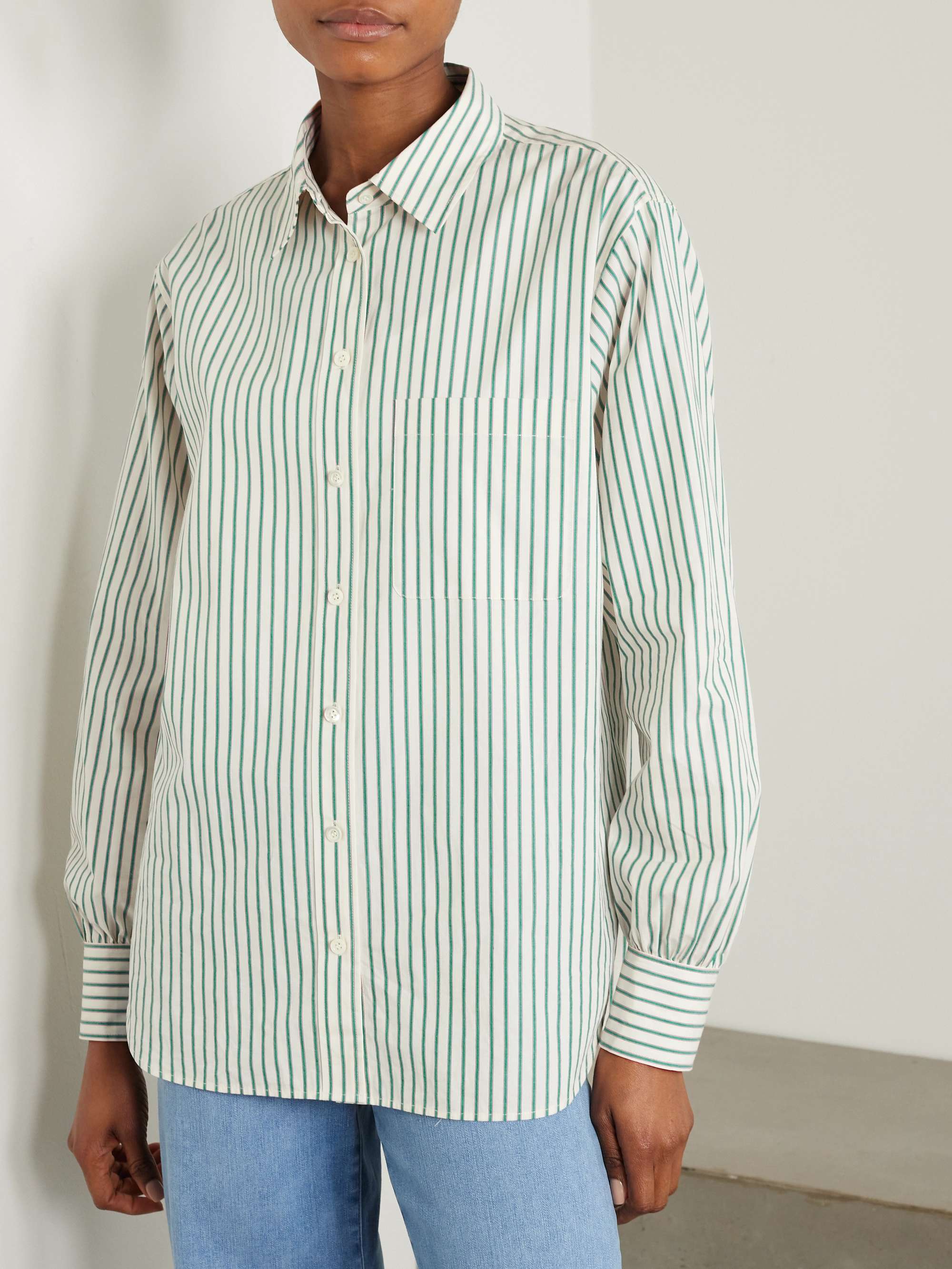 FRAME Striped cotton shirt | NET-A-PORTER