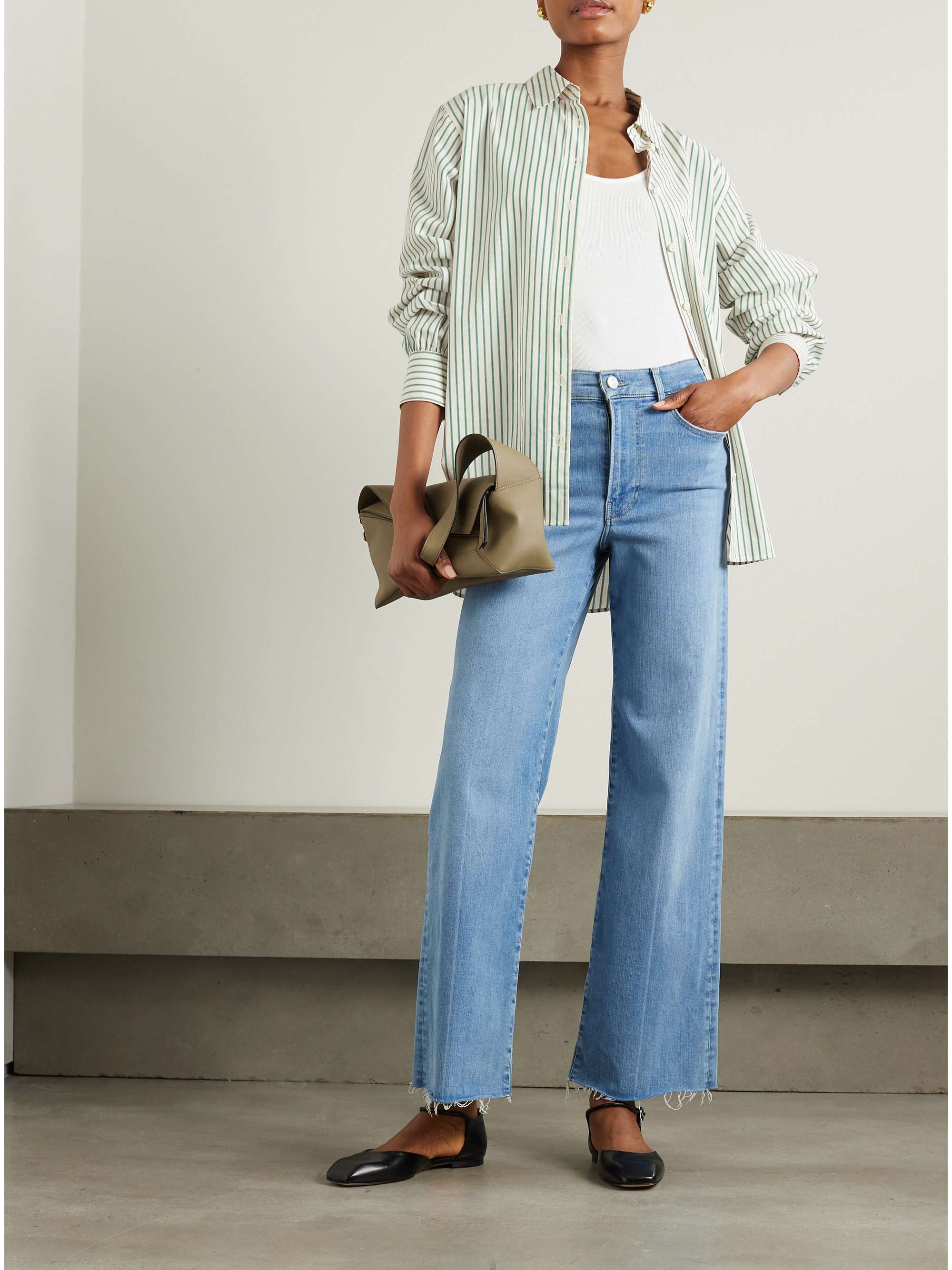 FRAME Striped cotton shirt | NET-A-PORTER