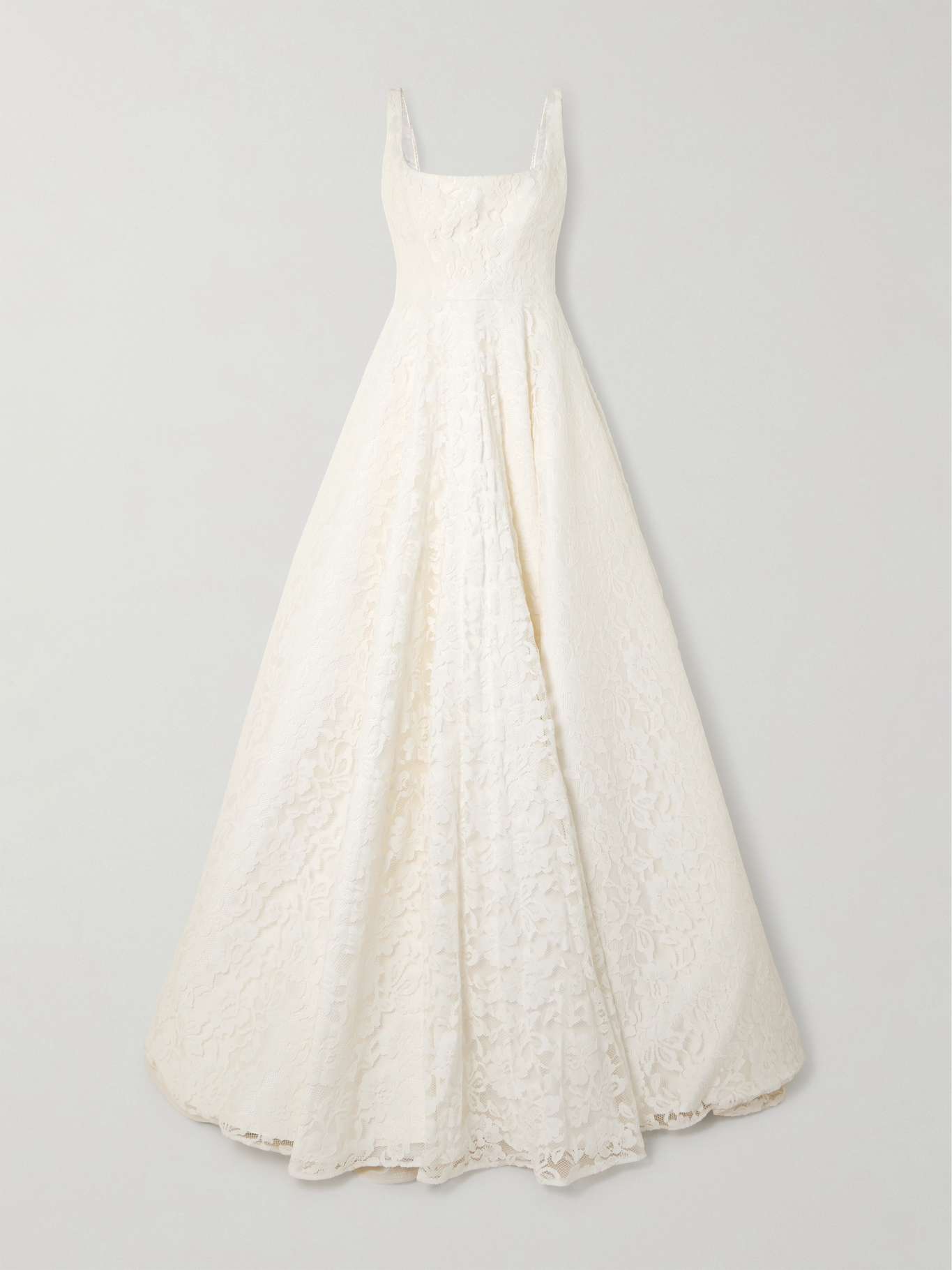 HALFPENNY LONDON Dominique lace and crepe gown | NET-A-PORTER