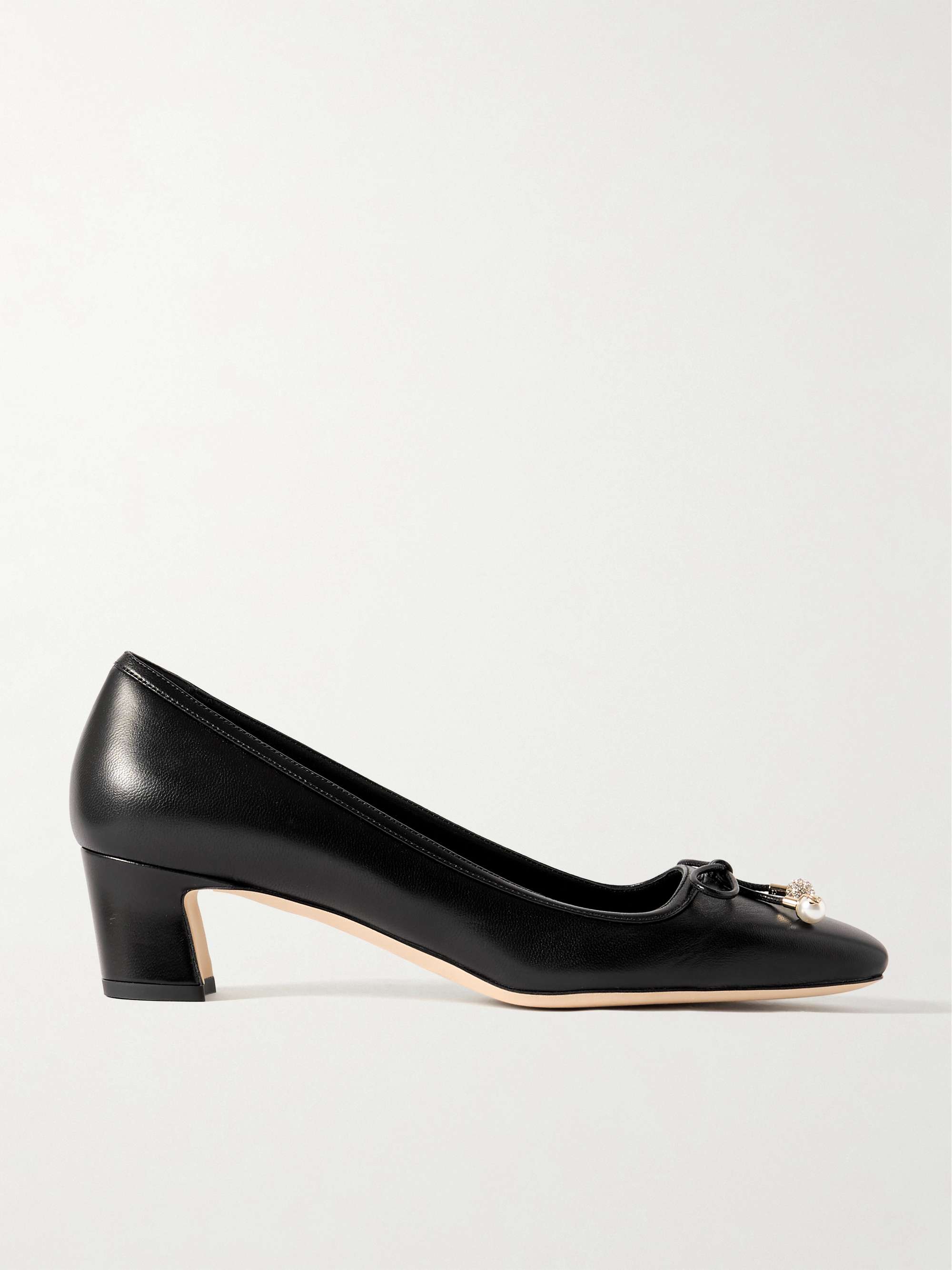 JIMMY CHOO Elme 45 embellished leather pumps | NET-A-PORTER JIMMY CHOO Elme 45 embellished leather pumps | NET-A-PORTER