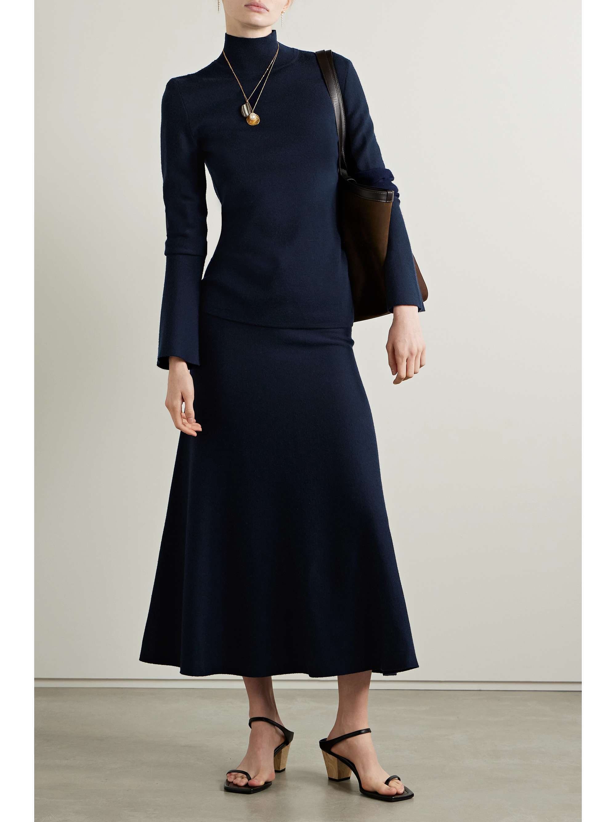 GABRIELA HEARST Freddie wool and cashmere-blend midi skirt | NET-A-PORTER