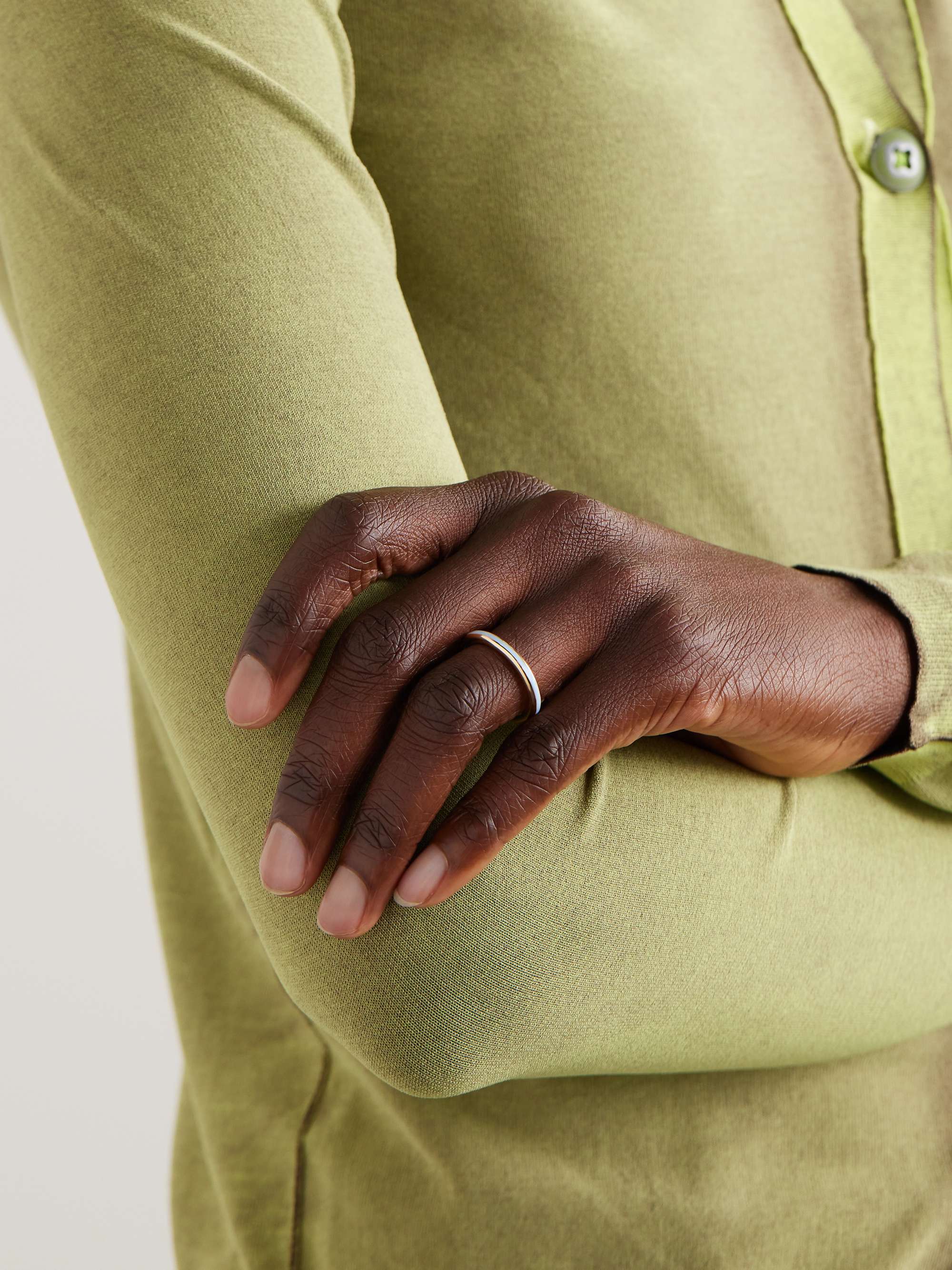 ALISON LOU 14-karat gold and enamel ring | NET-A-PORTER
