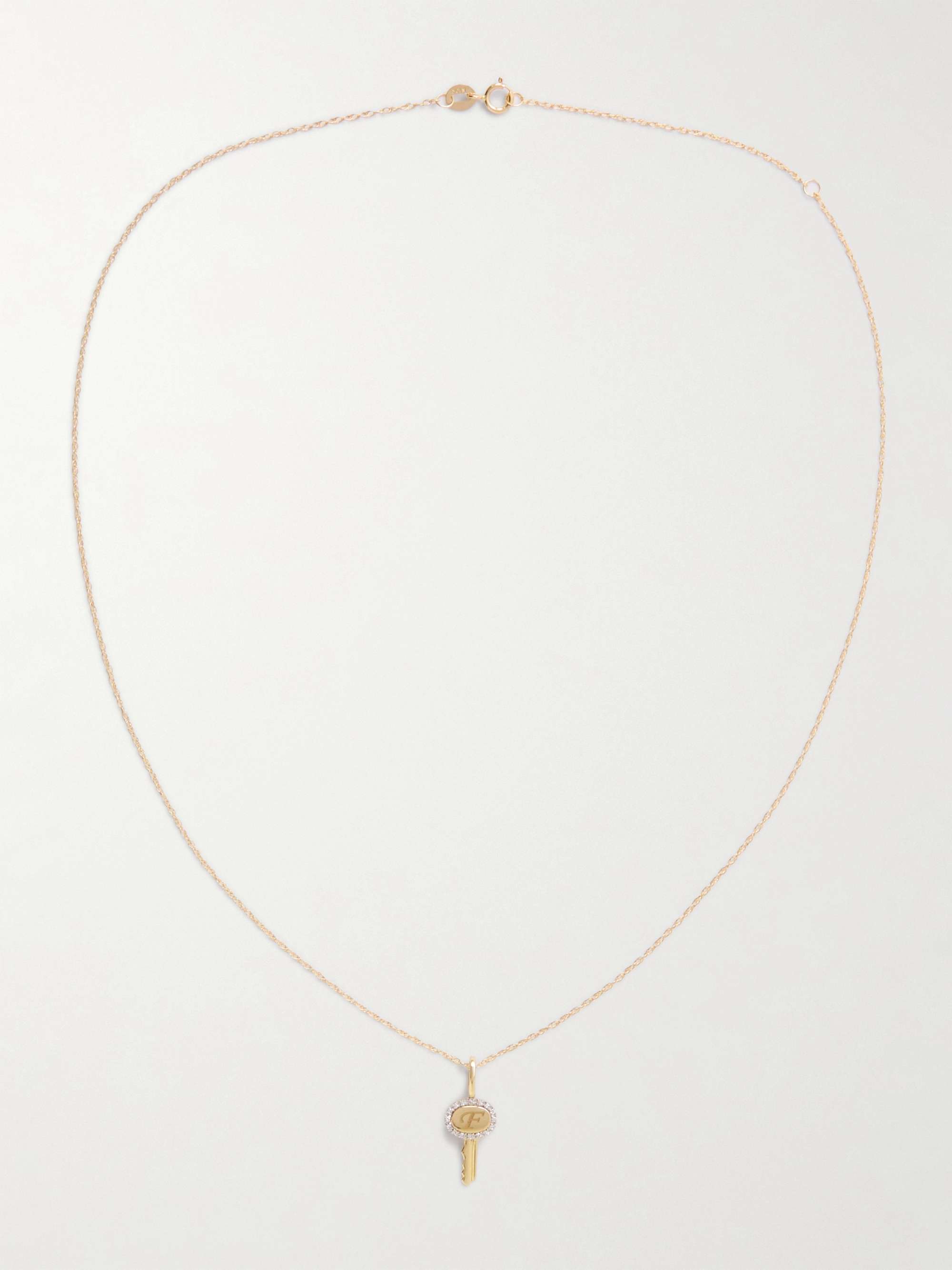 STONE AND STRAND Home Sweet Home 10-karat gold diamond necklace | NET-A ...