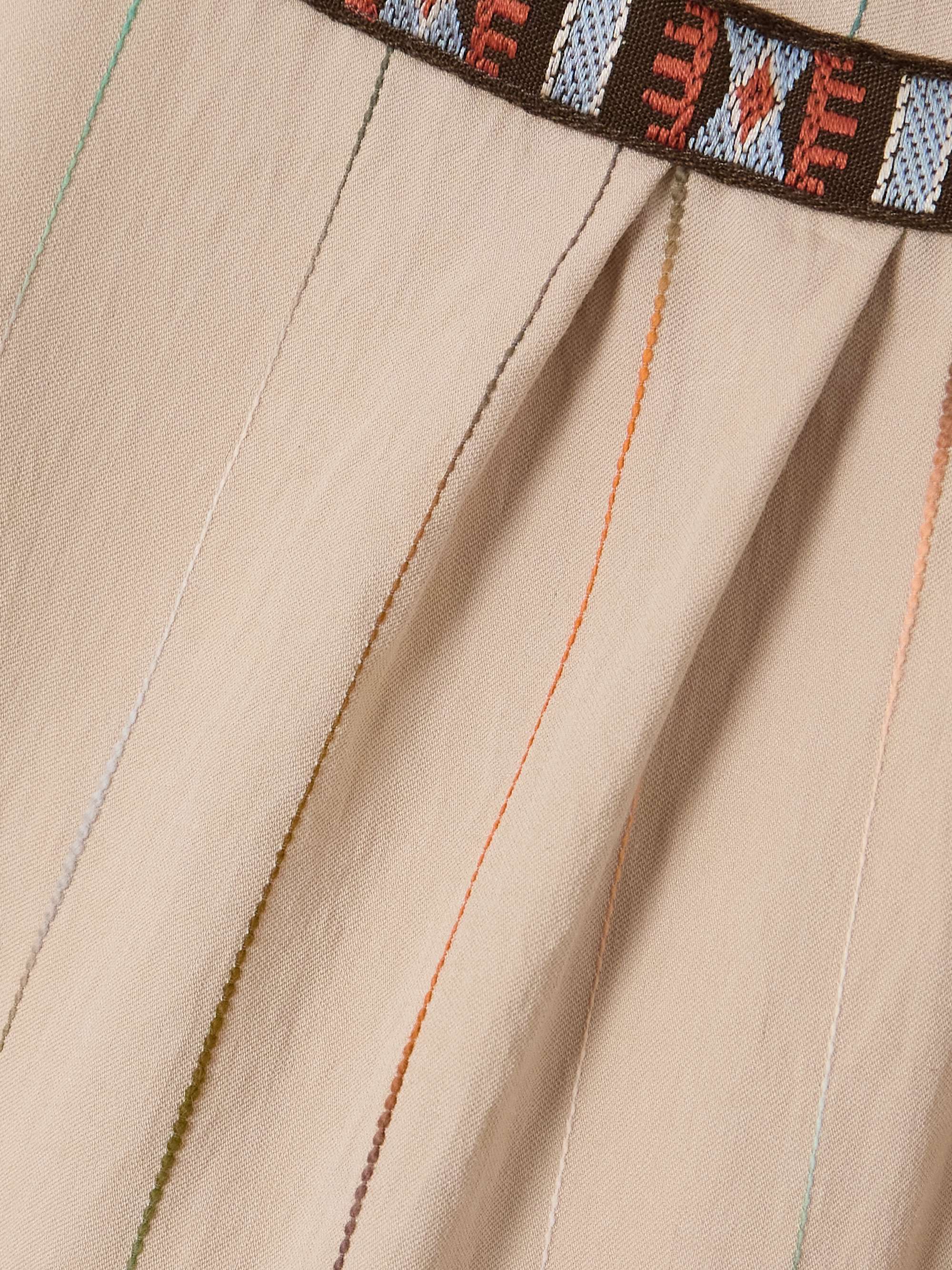 FORTELA Belted appliquéd embroidered woven midi dress | NET-A-PORTER