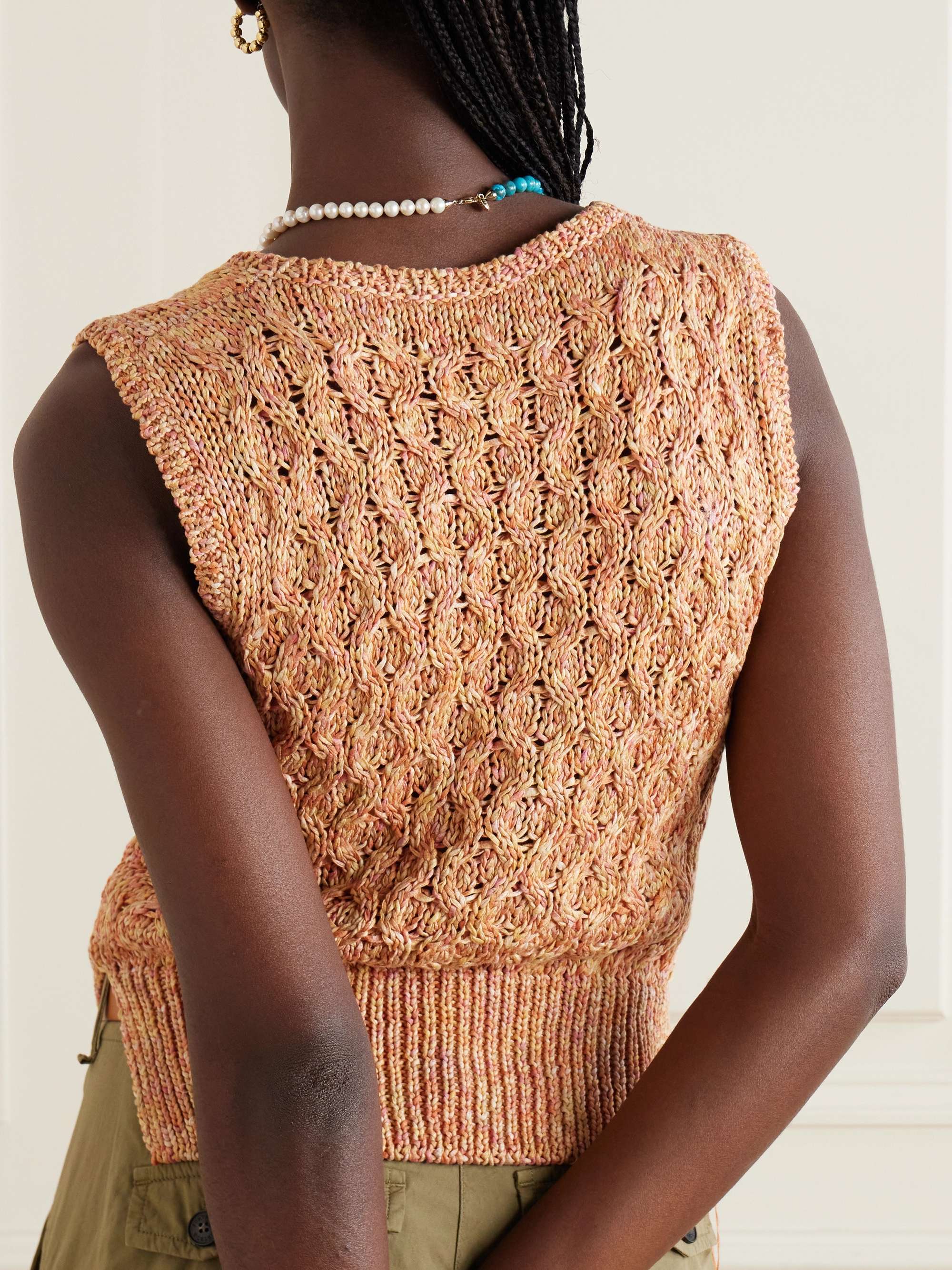 FORTELA Cable-knit cotton vest | NET-A-PORTER