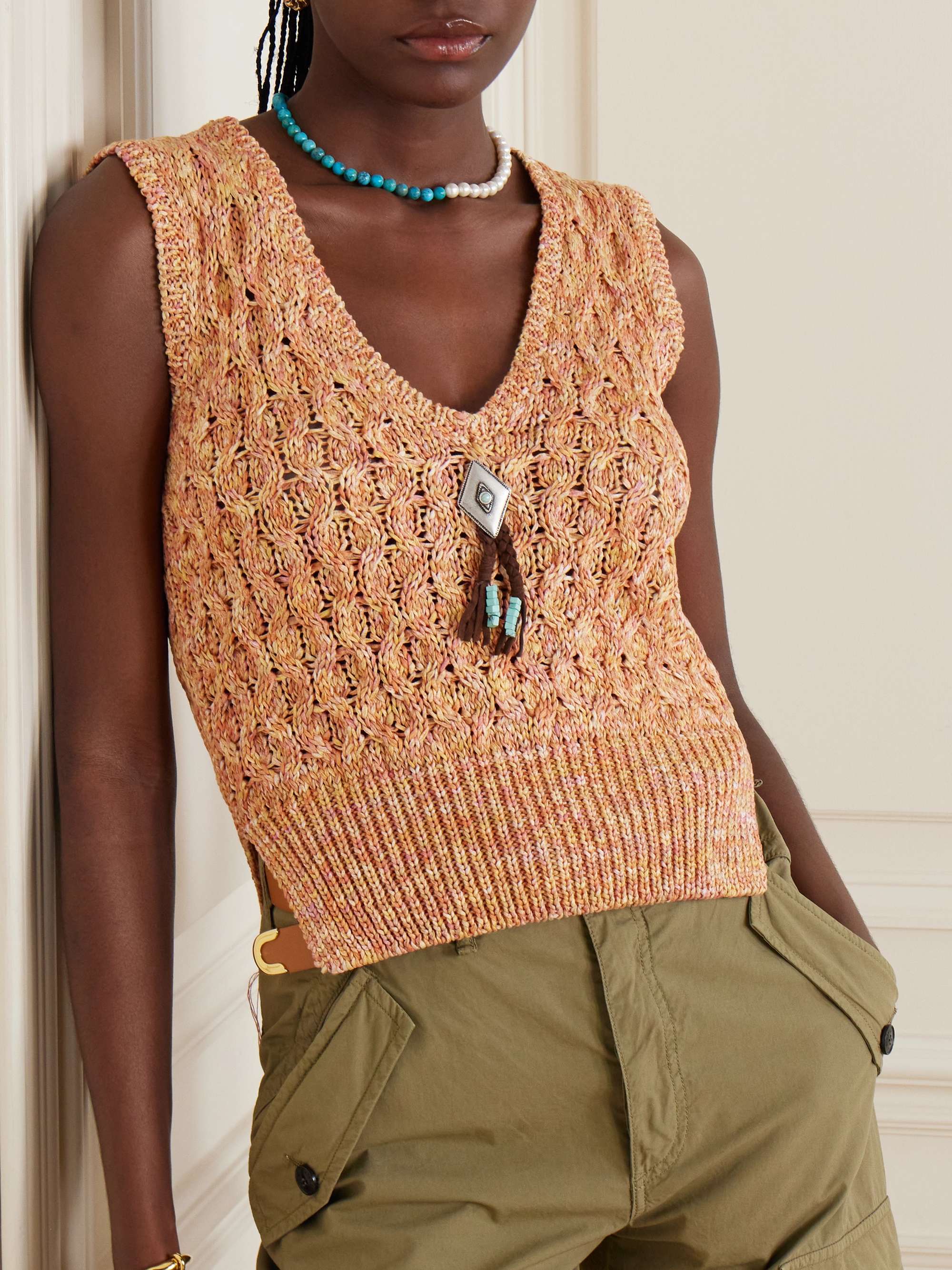 FORTELA Cable-knit cotton vest | NET-A-PORTER
