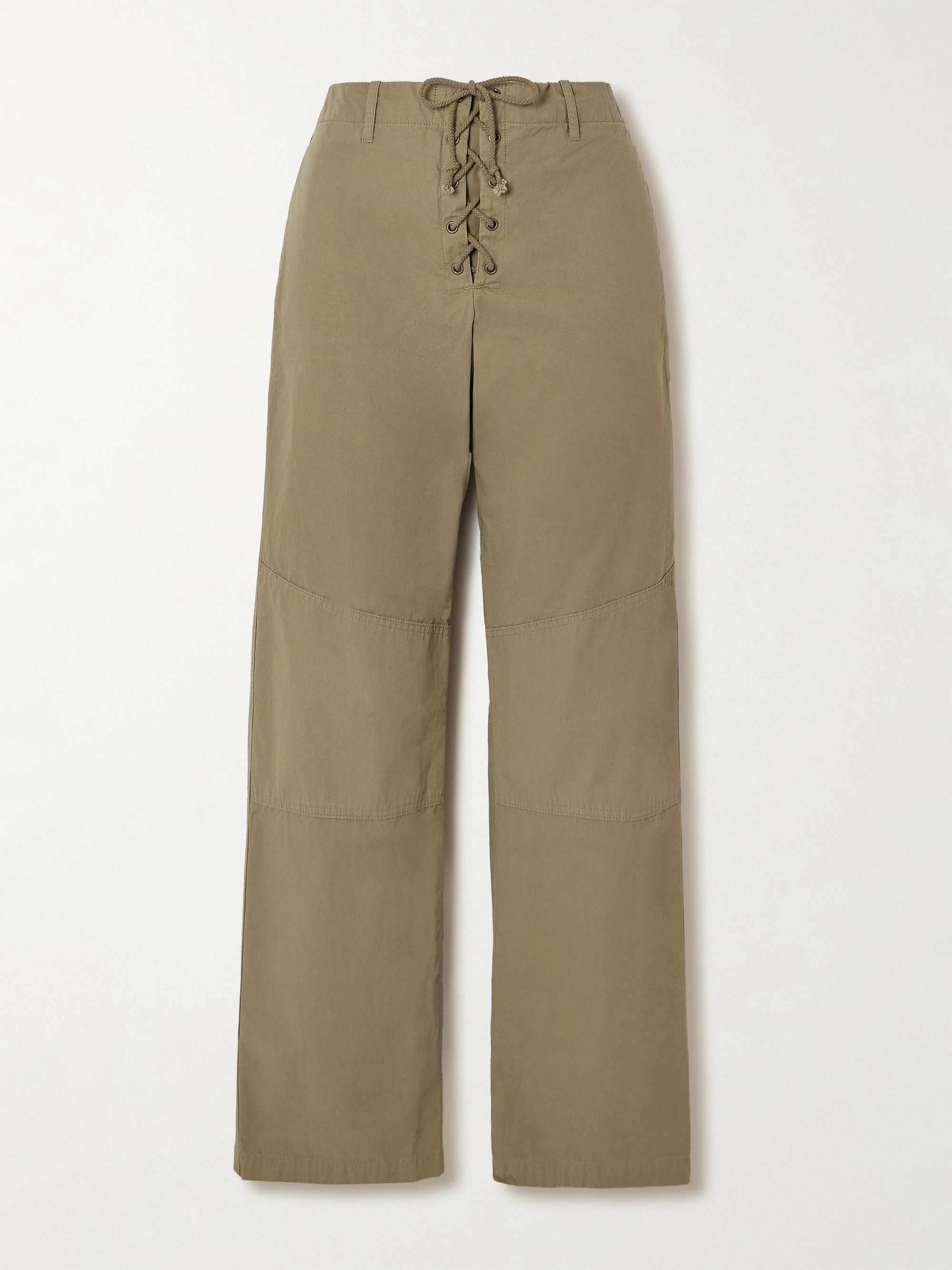 FORTELA Rope-trimmed coated-cotton straight-leg pants | NET-A-PORTER