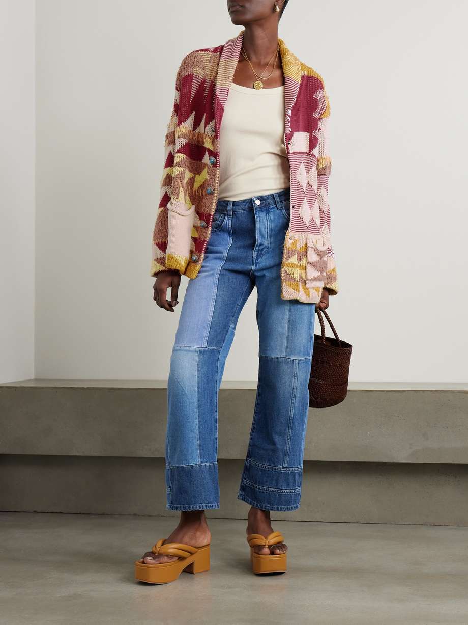 FORTELA Patchwork embellished jacquard-knit cardigan | NET-A-PORTER
