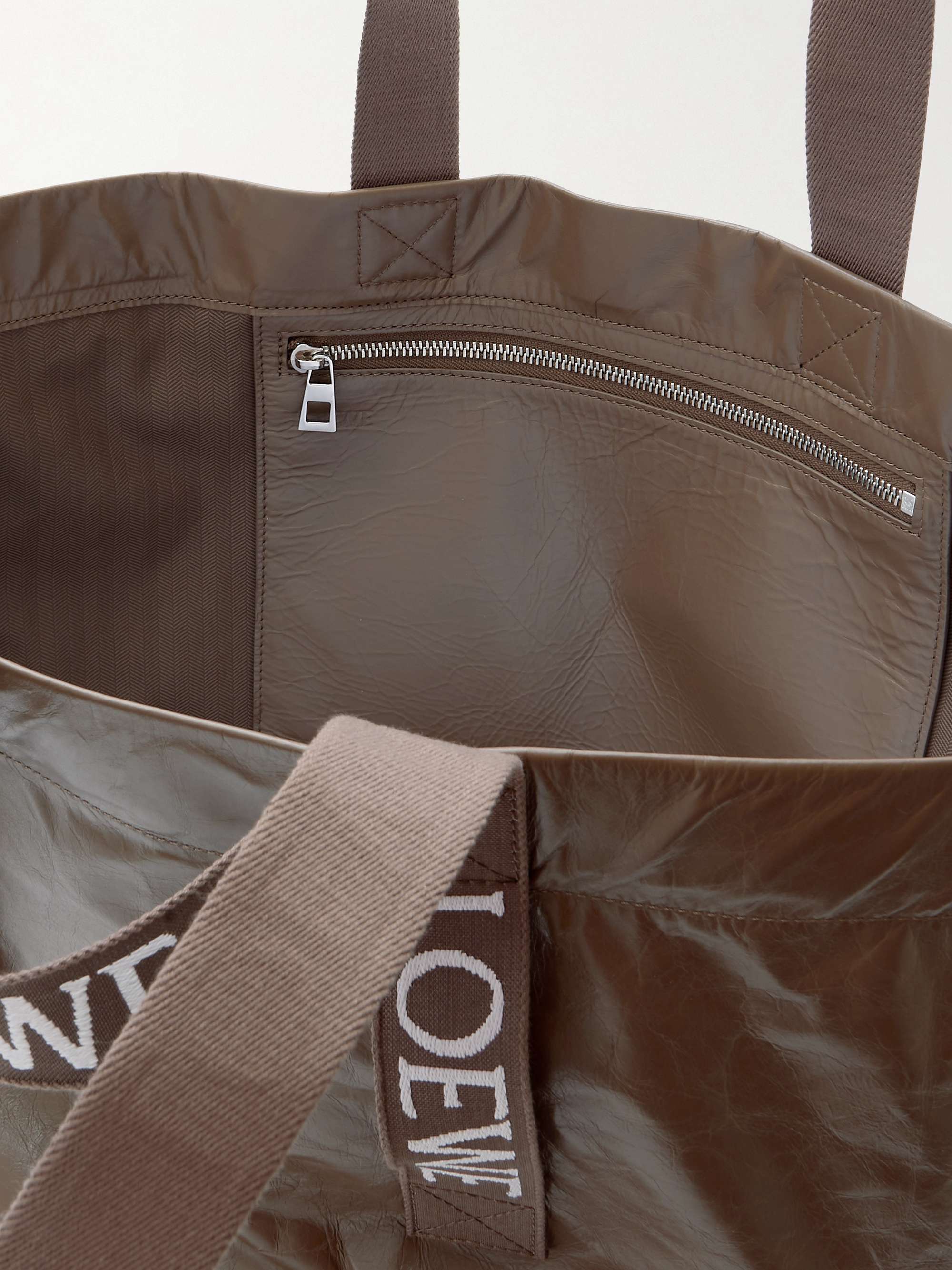 LOEWE Fold crinkled-leather tote | NET-A-PORTER