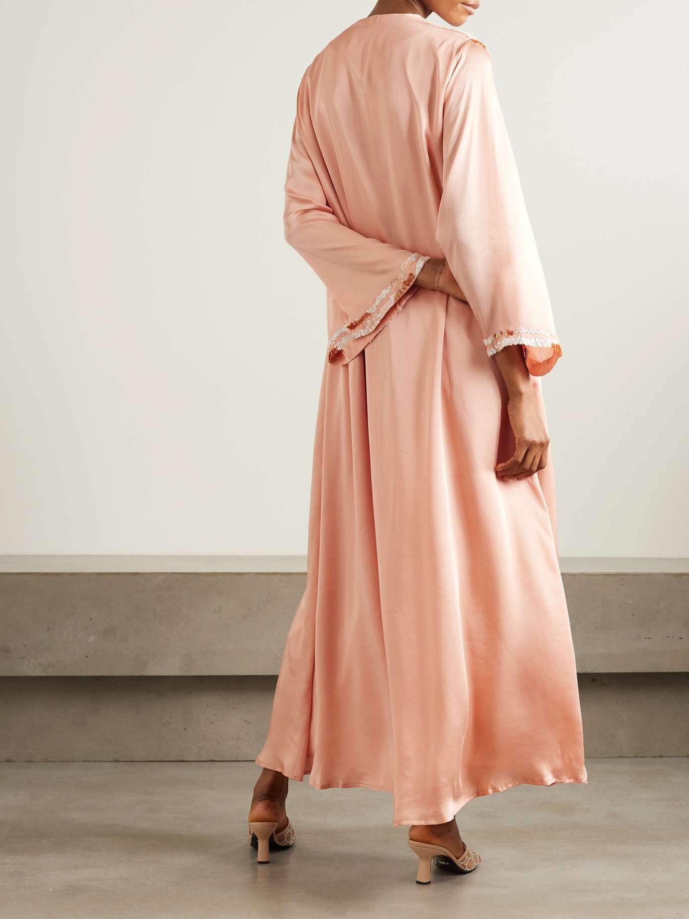 SHATHA ESSA Sequin-embellished satin gown | NET-A-PORTER