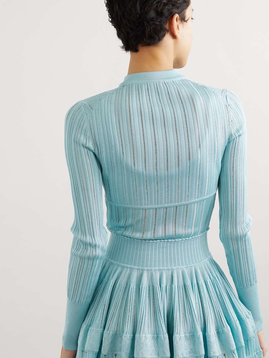 ALAÏA Cropped ribbed-knit cardigan | NET-A-PORTER