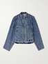 ALAÏA Paneled denim jacket | NET-A-PORTER