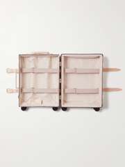 GLOBE-TROTTER Centenary Carry-On leather-trimmed suitcase | NET-A-PORTER