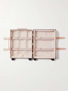 GLOBE-TROTTER Centenary Carry-On leather-trimmed suitcase | NET-A-PORTER