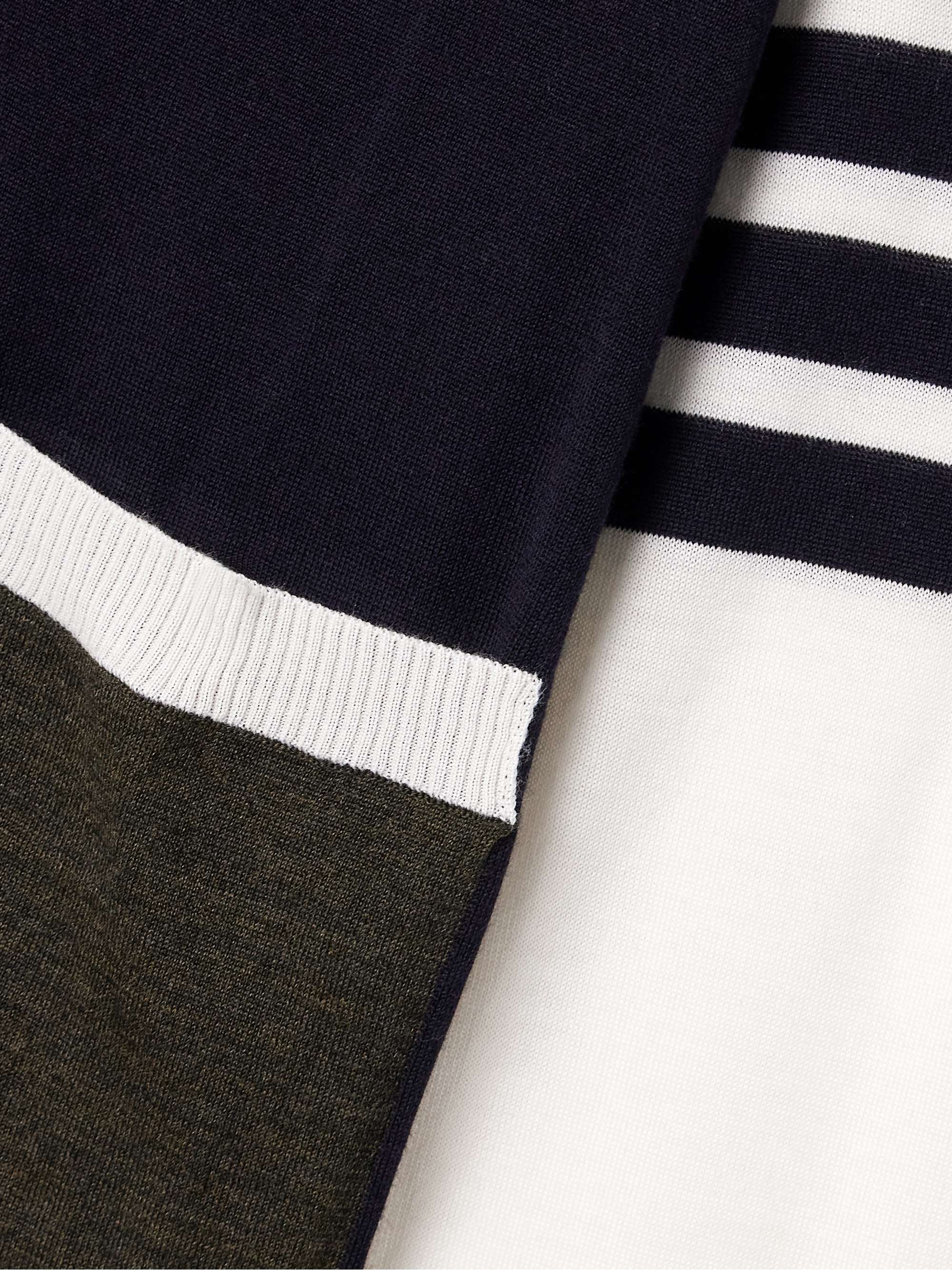THOM BROWNE Fun Mix striped color-block wool cardigan | NET-A-PORTER
