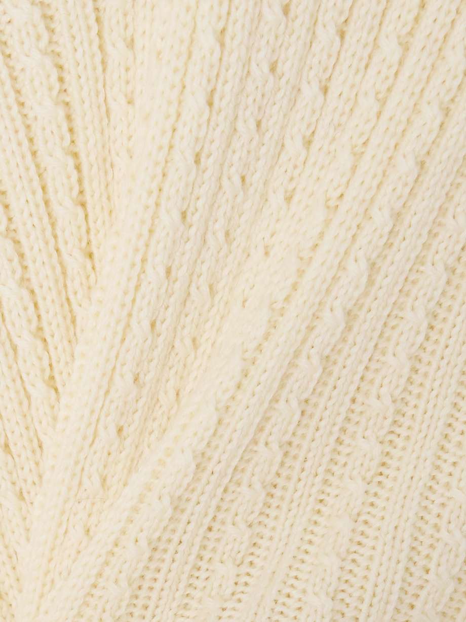 THOM BROWNE Ribbed cable-knit wool sweater | NET-A-PORTER