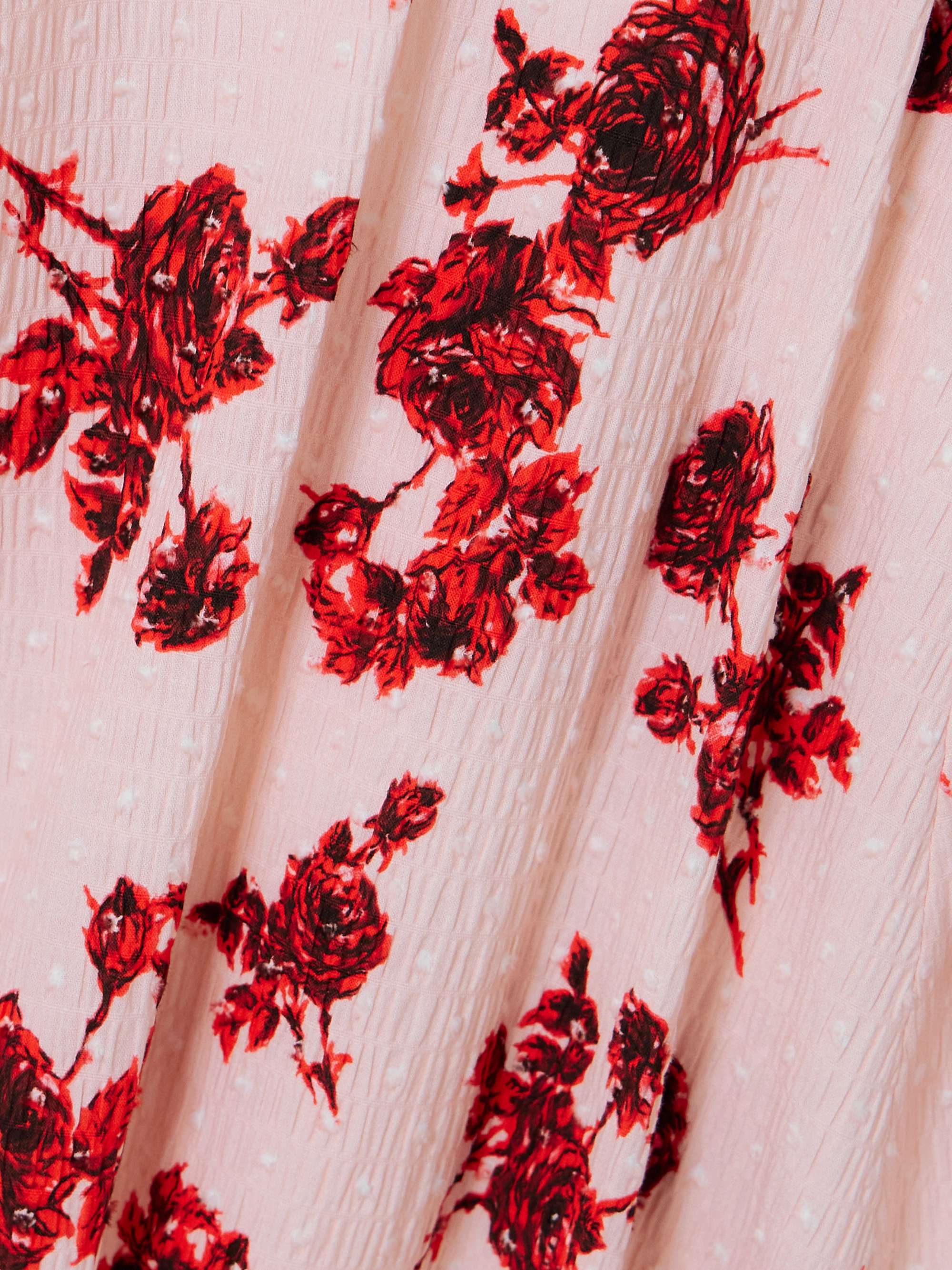 EMILIA WICKSTEAD Panna pleated floral-print cotton-blend crepon mini ...