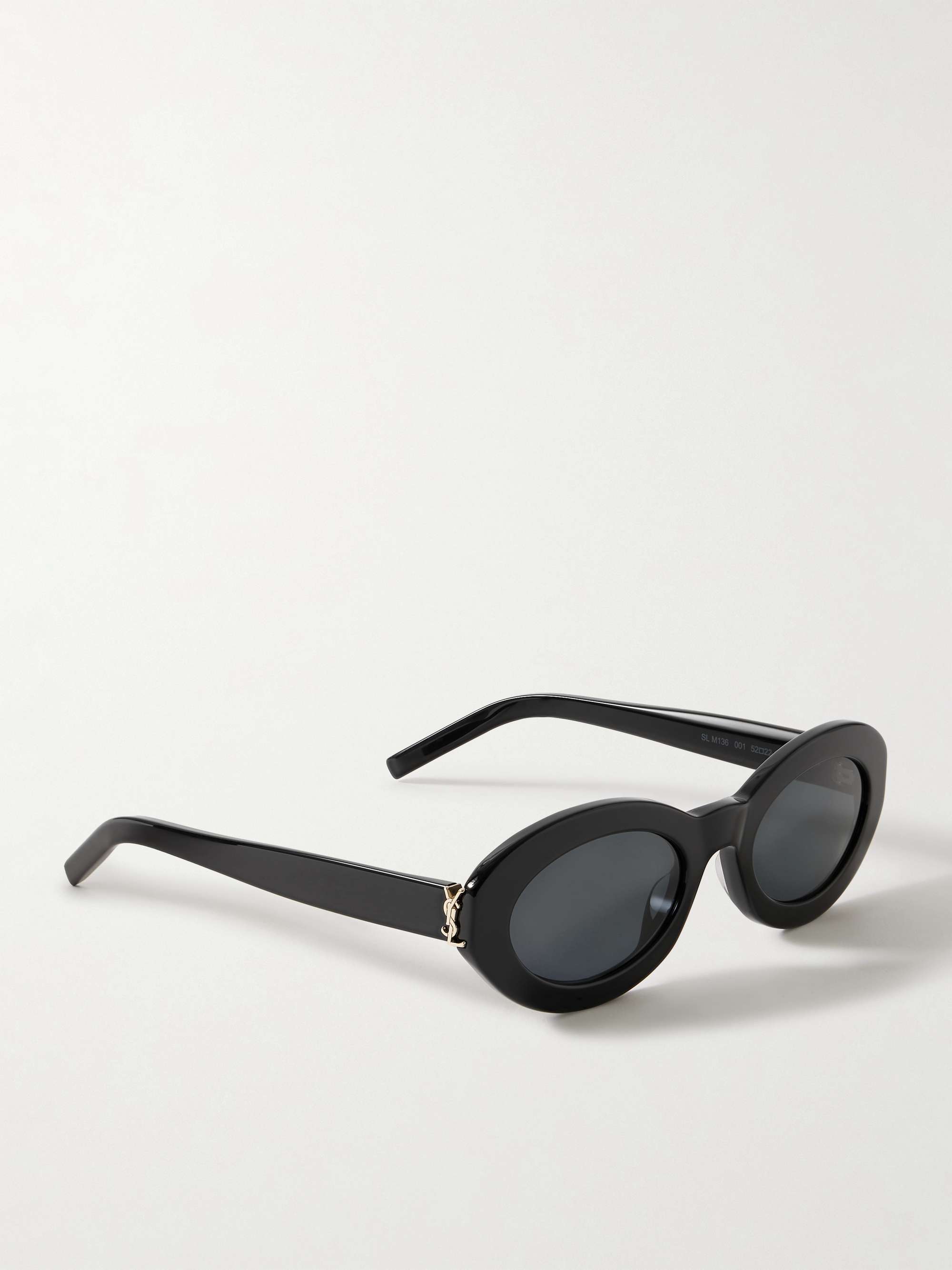 SAINT LAURENT EYEWEAR Oval-frame acetate sunglasses | NET-A-PORTER