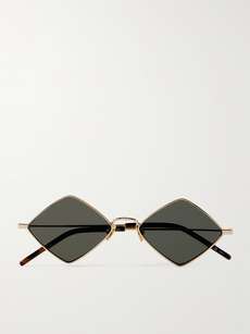 SAINT LAURENT EYEWEAR Lisa square-frame metal sunglasses | NET-A-PORTER