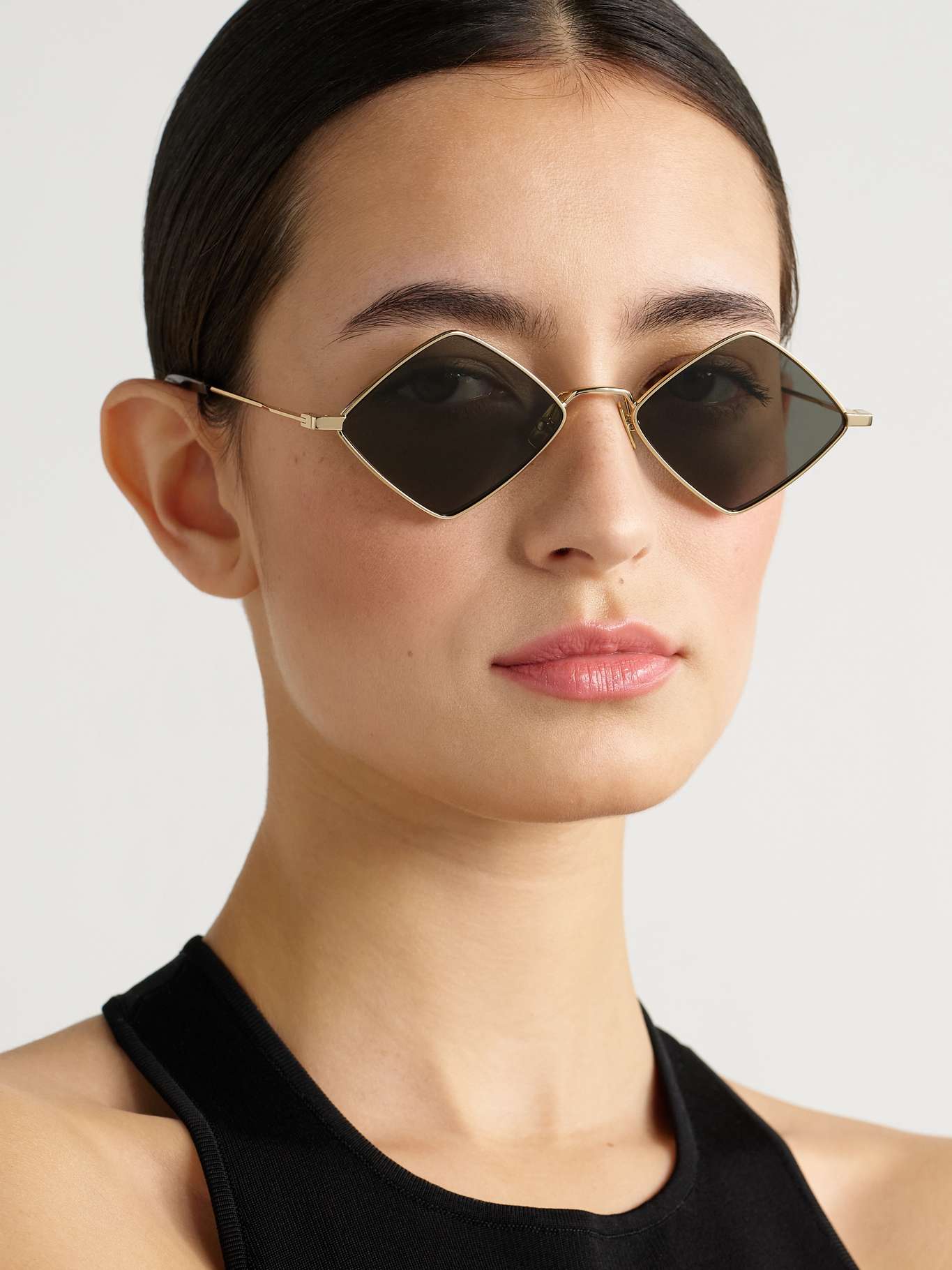 SAINT LAURENT EYEWEAR Lisa square-frame metal sunglasses | NET-A-PORTER