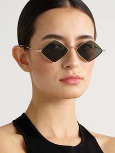 SAINT LAURENT EYEWEAR Lisa square-frame metal sunglasses | NET-A-PORTER