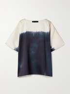 DIMA AYAD Tie-dyed satin-twill tunic | NET-A-PORTER