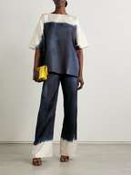 DIMA AYAD Tie-dyed satin-twill tunic | NET-A-PORTER