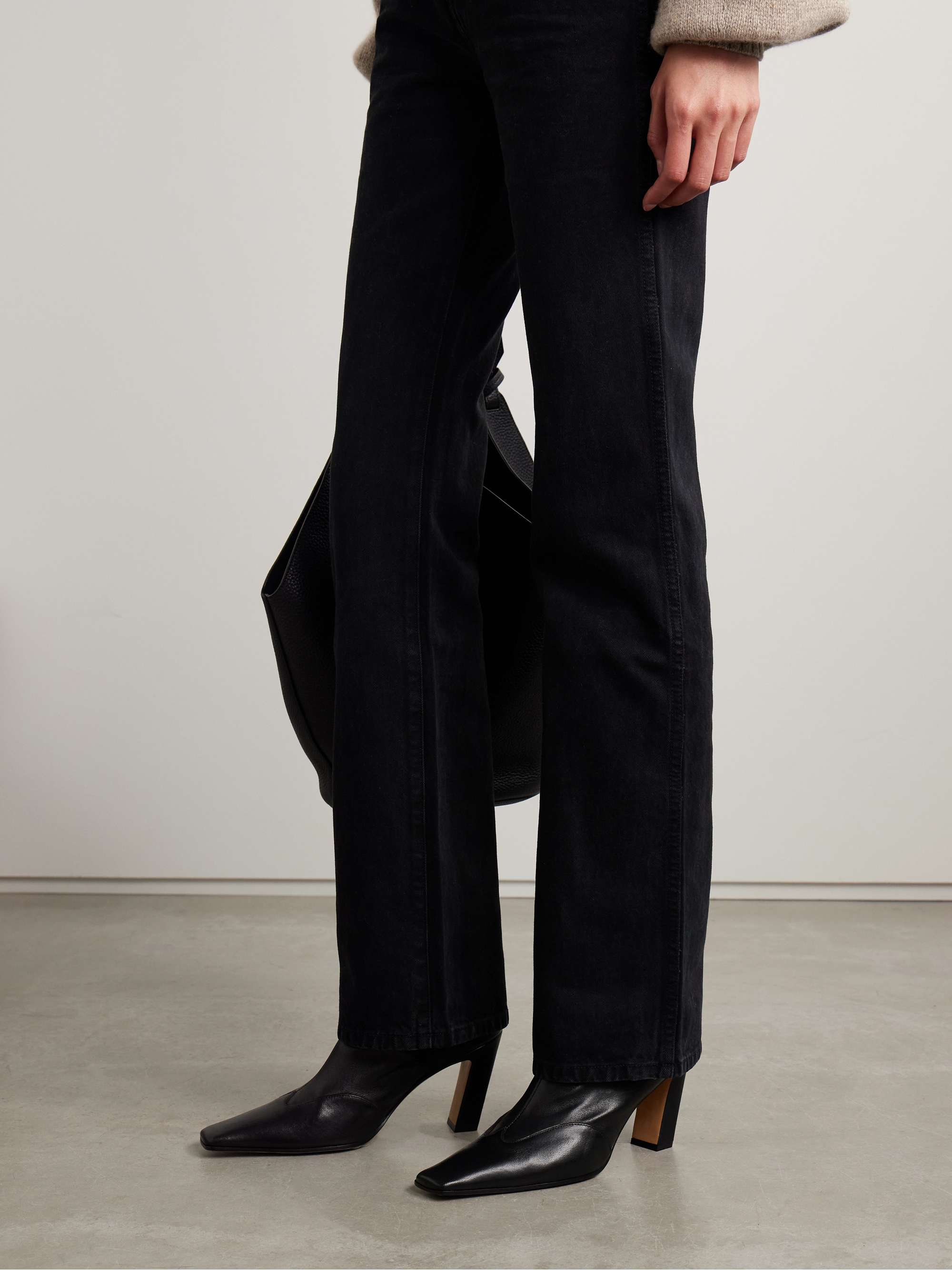 KHAITE Nevada leather ankle boots | NET-A-PORTER