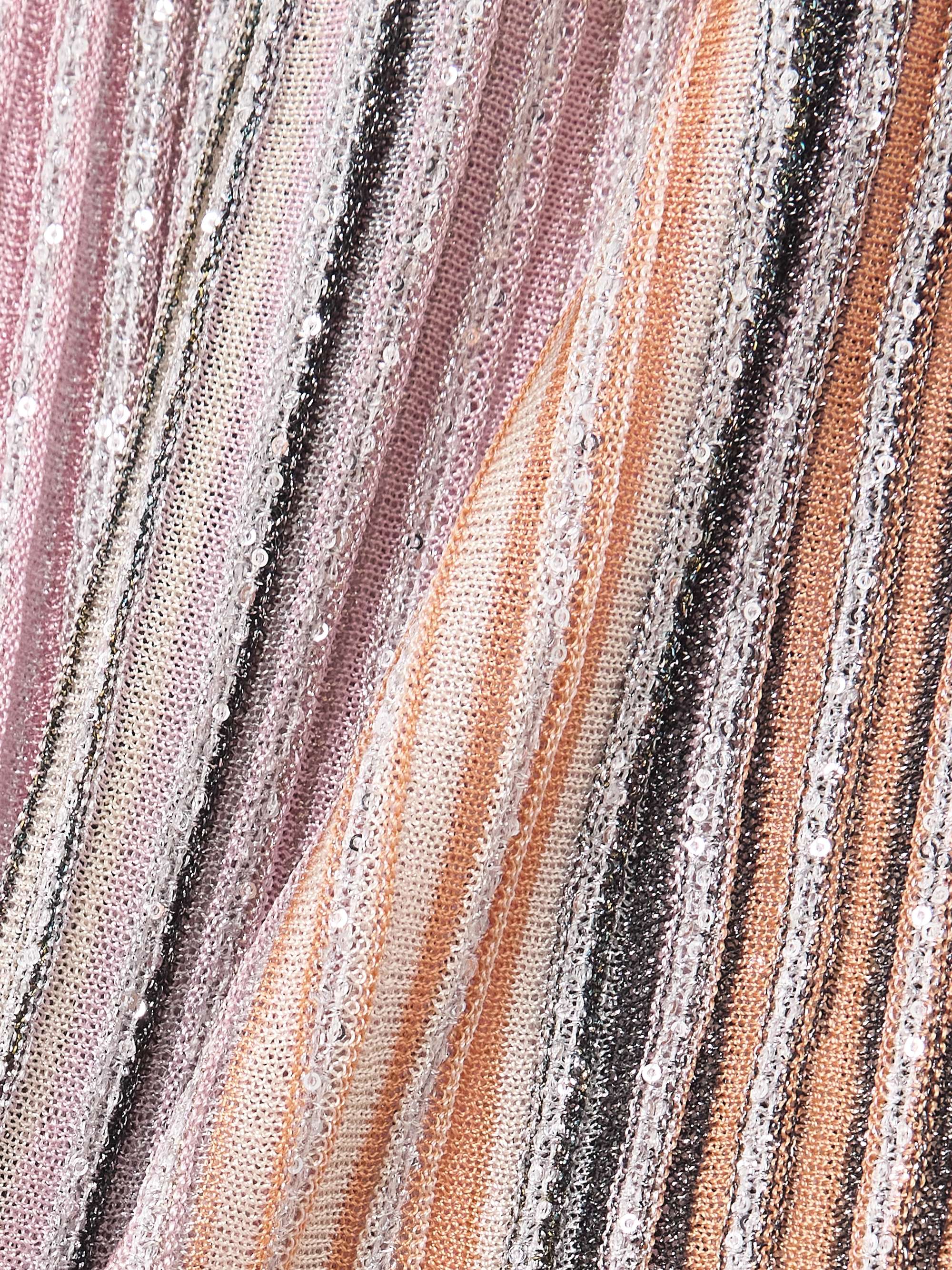 MISSONI Sequin-embellished striped metallic crochet-knit tank | NET-A-PORTER