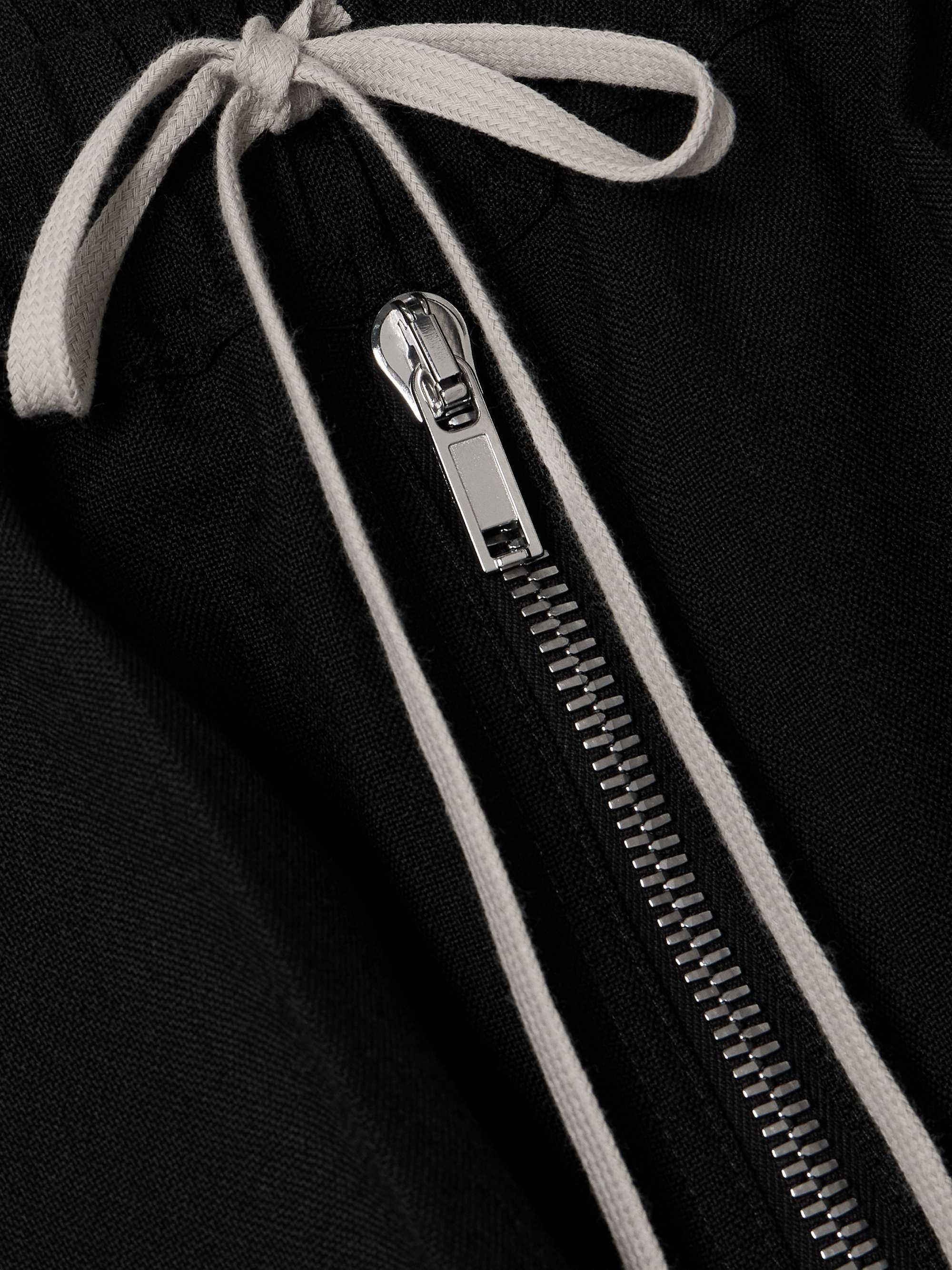 RICK OWENS Cargobelas eyelet-embellished grain de poudre wool wide-leg ...