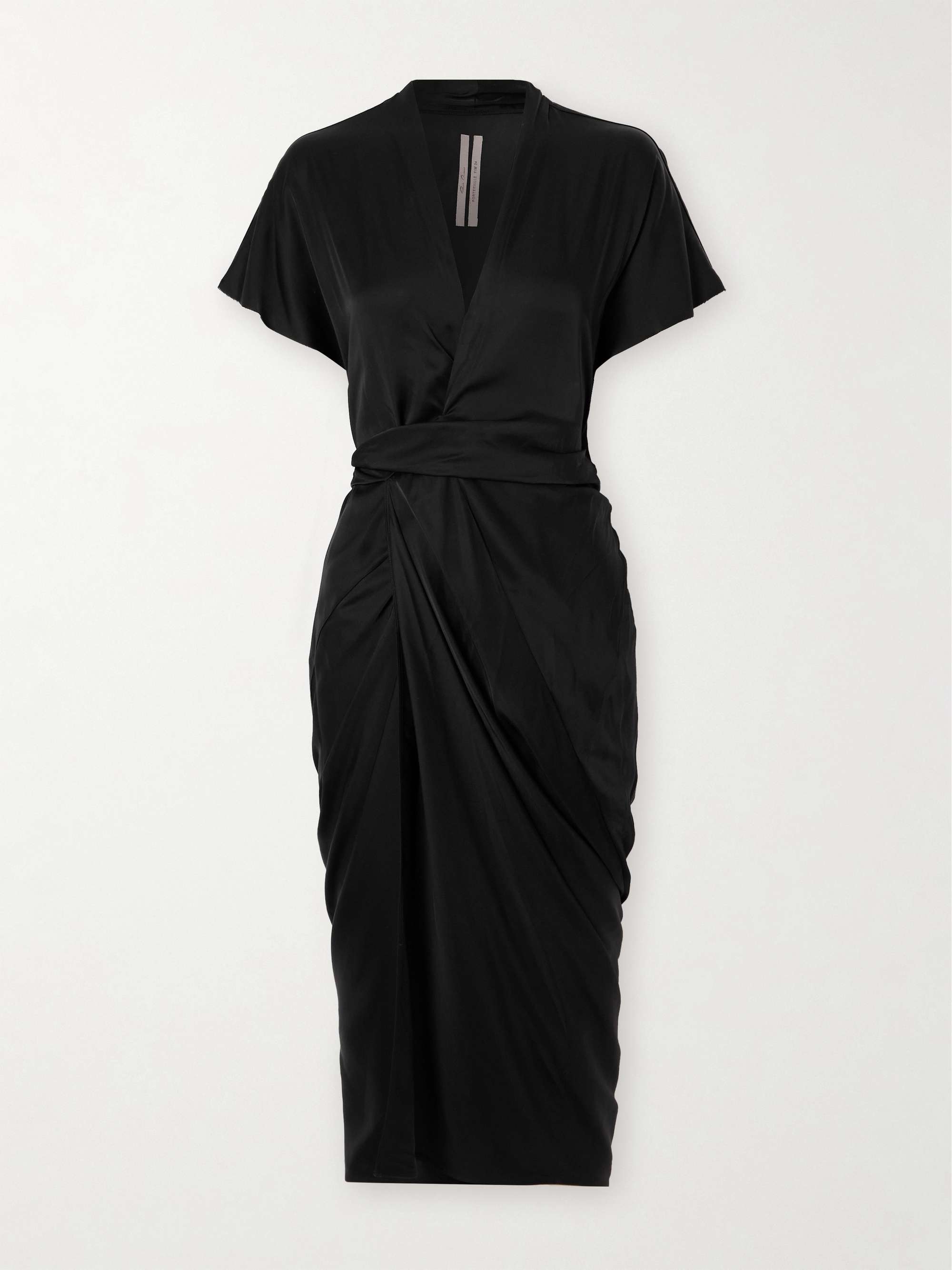 Draped satin midi wrap dress | NET-A-PORTER
