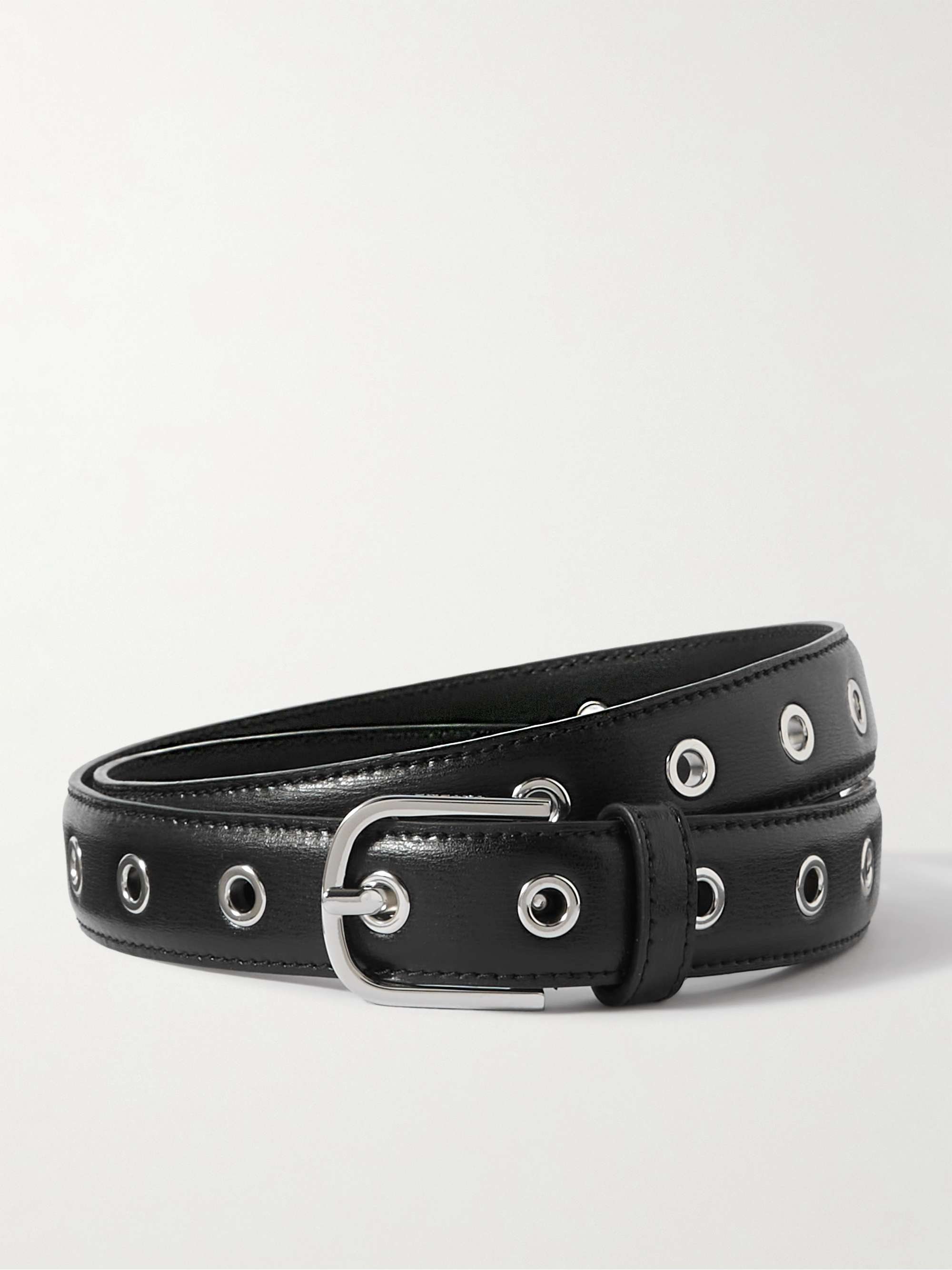TOTEME Eyelet-embellished leather belt | NET-A-PORTER