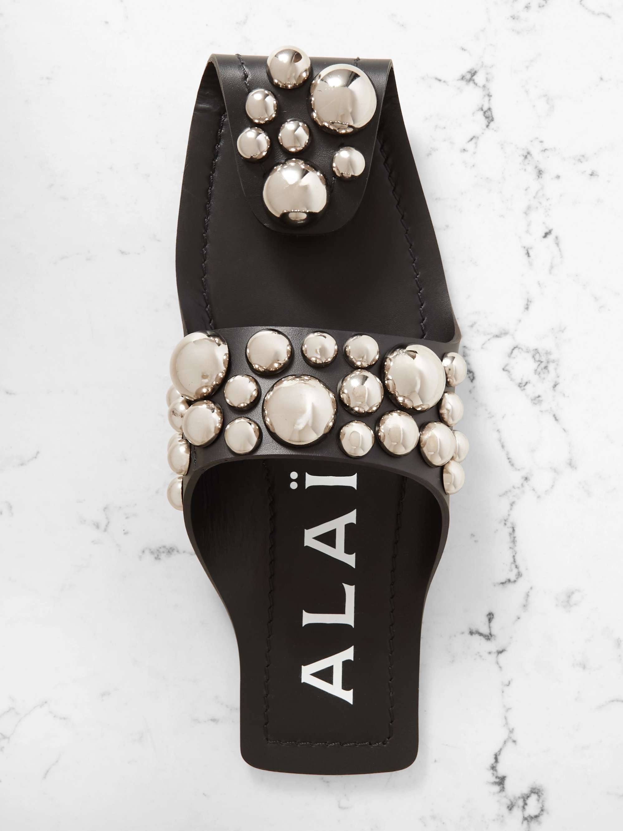 ALAÏA Studded leather slides | NET-A-PORTER