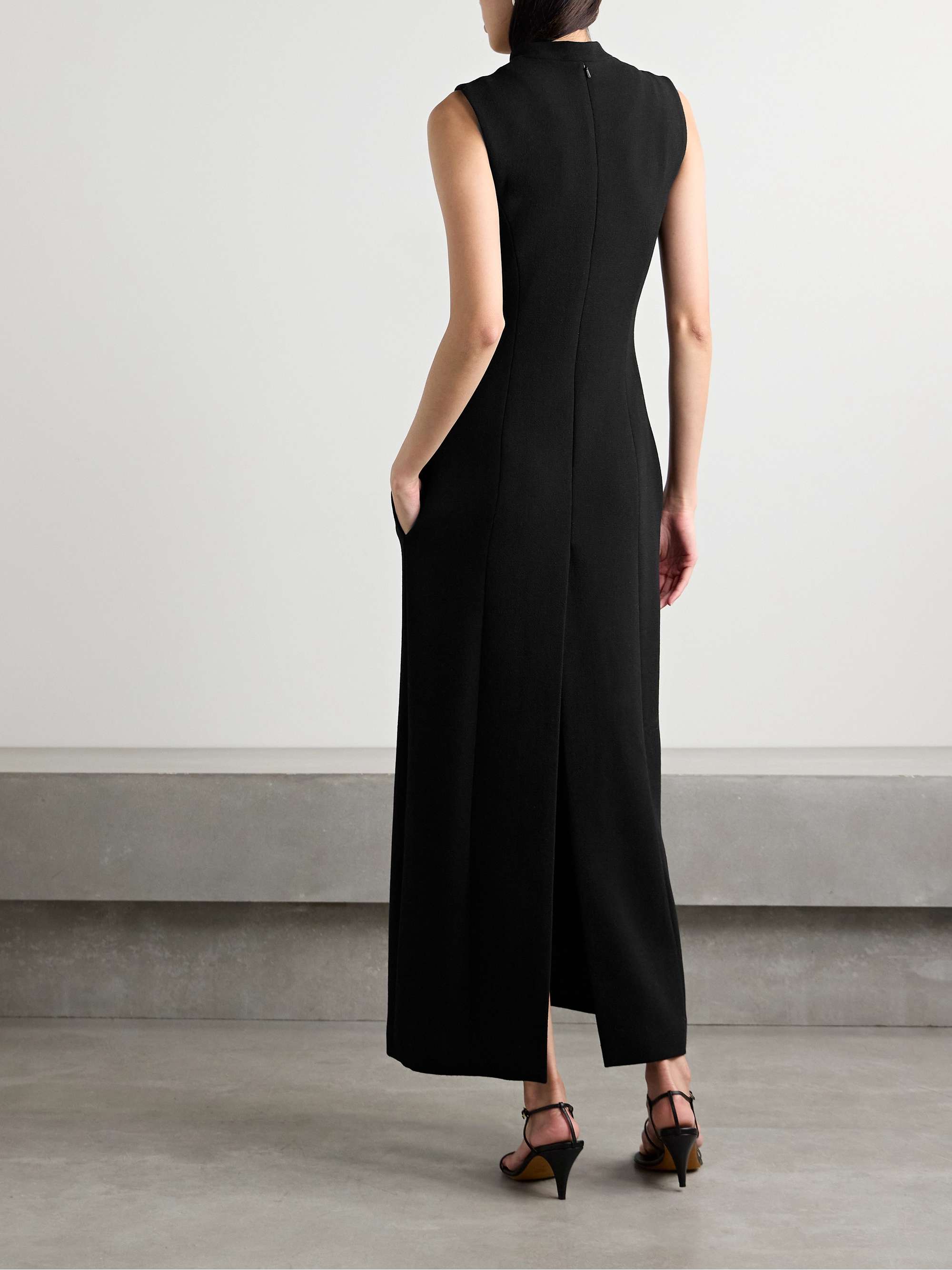 ADAM LIPPES Rory faux pearl-embellished wool-crepe maxi dress | NET-A ...