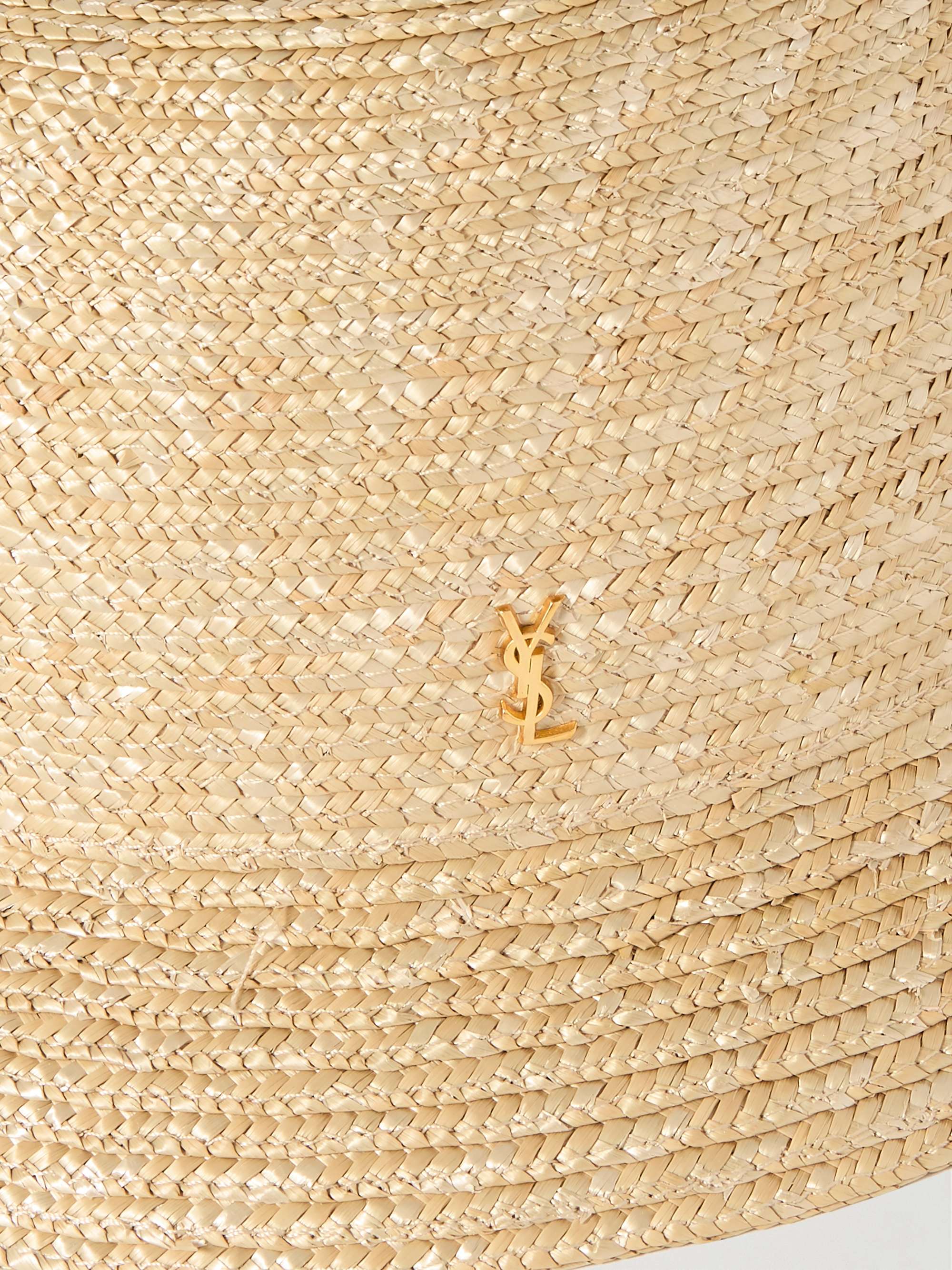 SAINT LAURENT Maglina embellished straw bucket hat | NET-A-PORTER