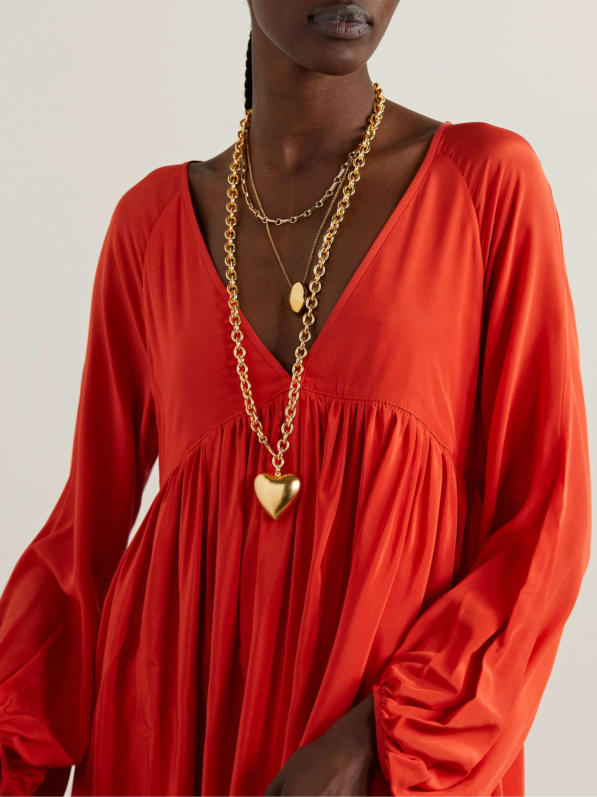 ROXANNE ASSOULIN Heart & Soul gold-tone necklace | NET-A-PORTER