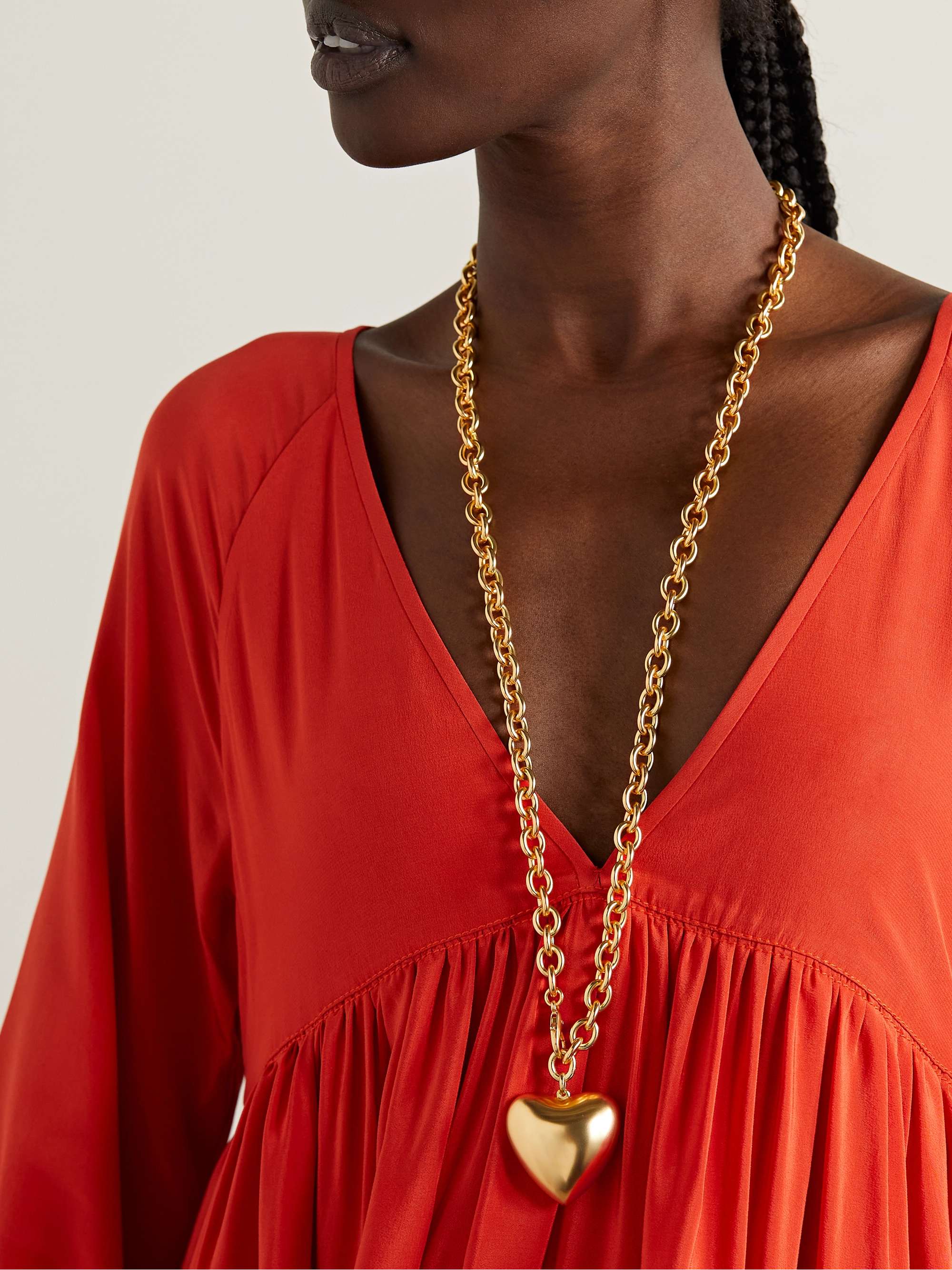 ROXANNE ASSOULIN Heart & Soul gold-tone necklace | NET-A-PORTER