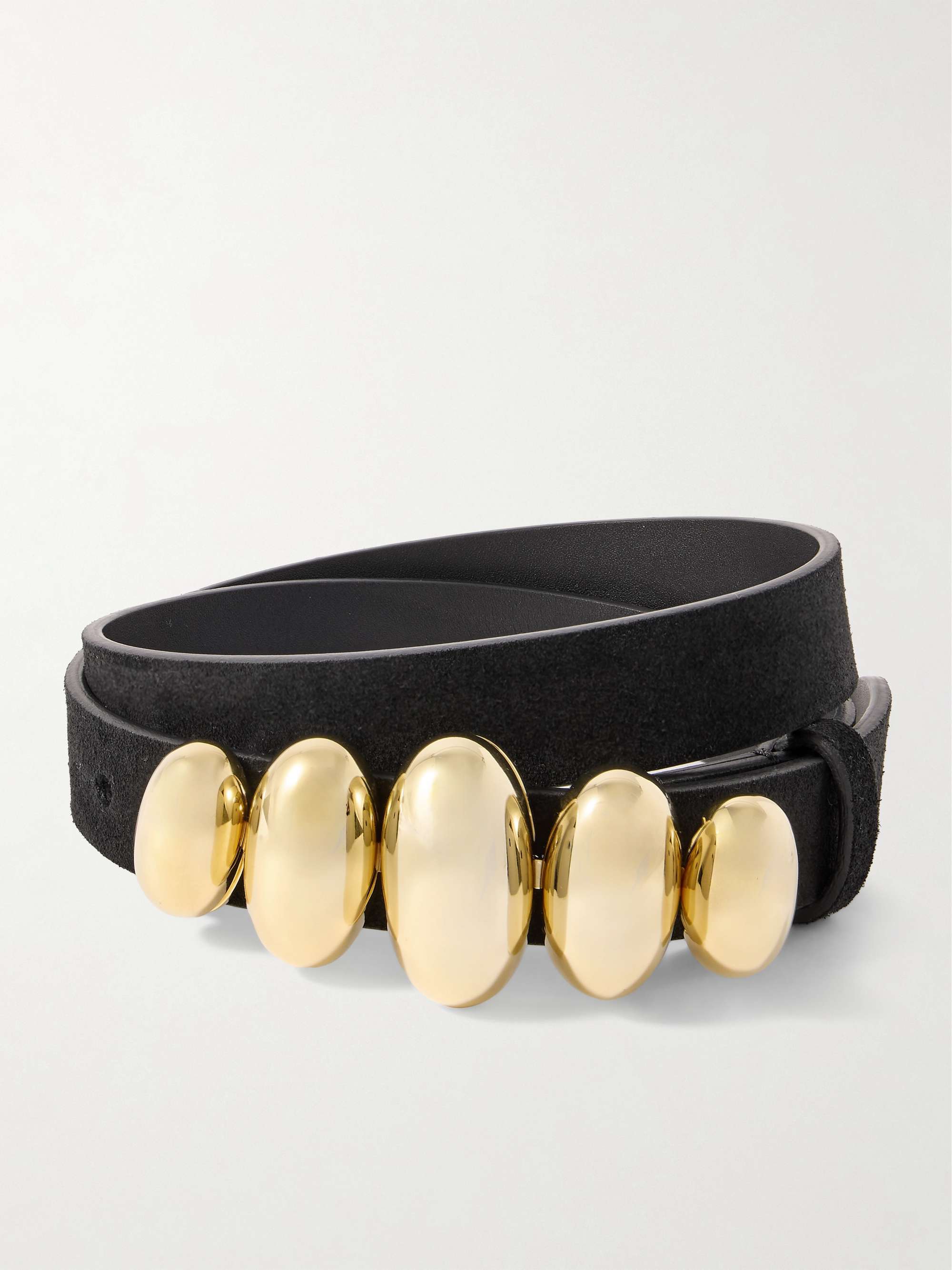 ISABEL MARANT Fuzz embellished nubuck belt | NET-A-PORTER