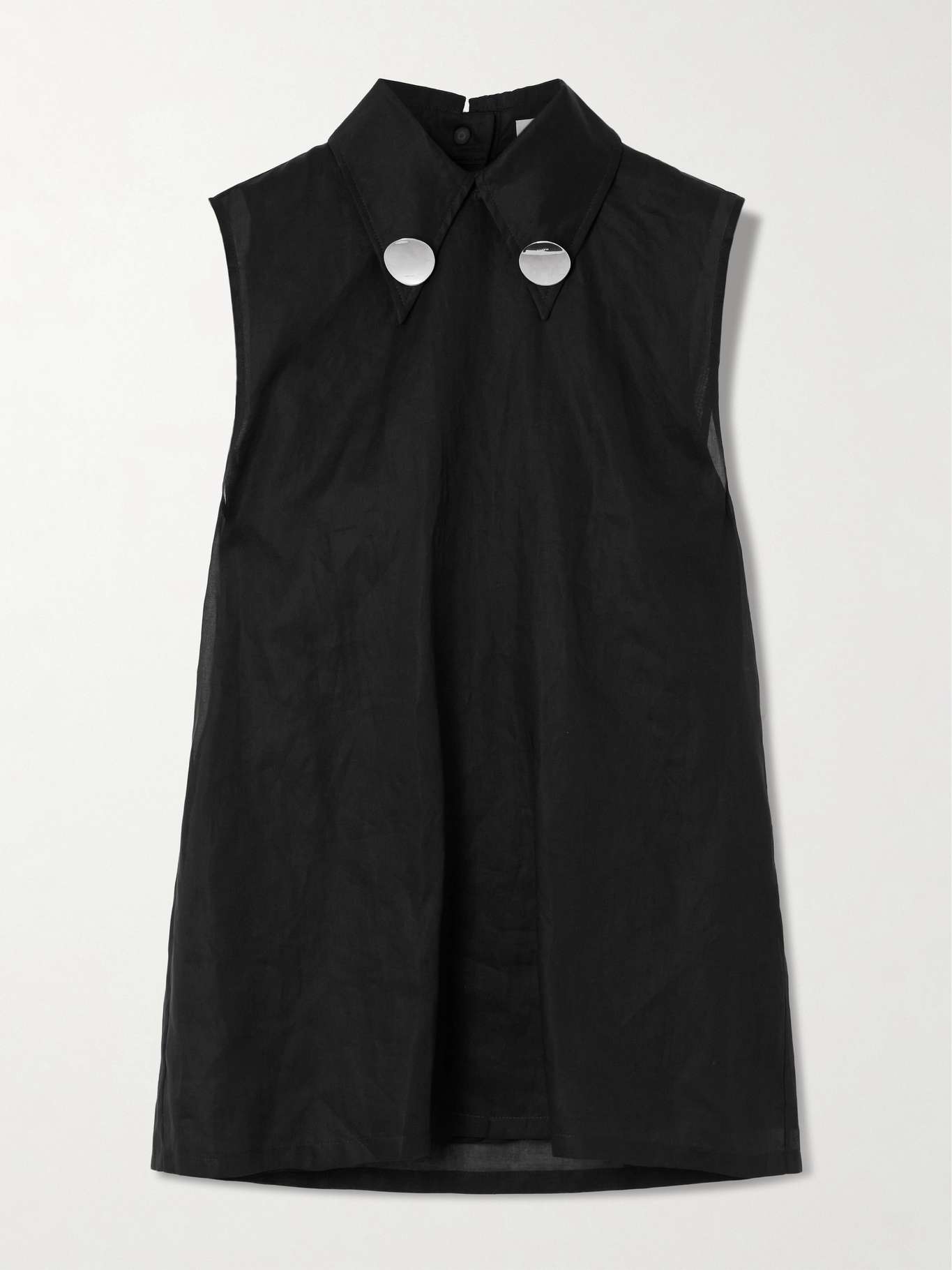 JIL SANDER Sleeveless cotton-voile top | NET-A-PORTER