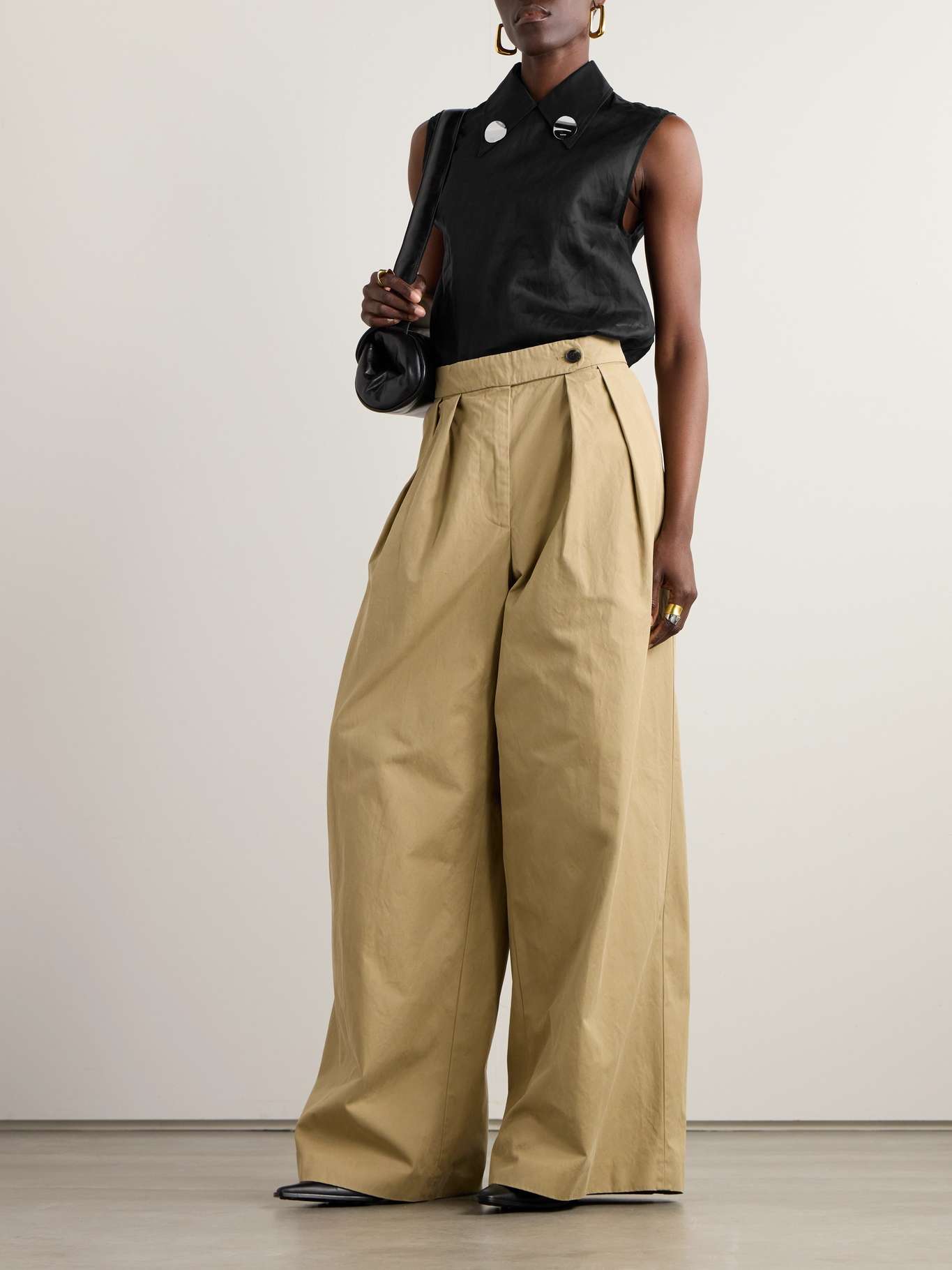 JIL SANDER Sleeveless cotton-voile top | NET-A-PORTER