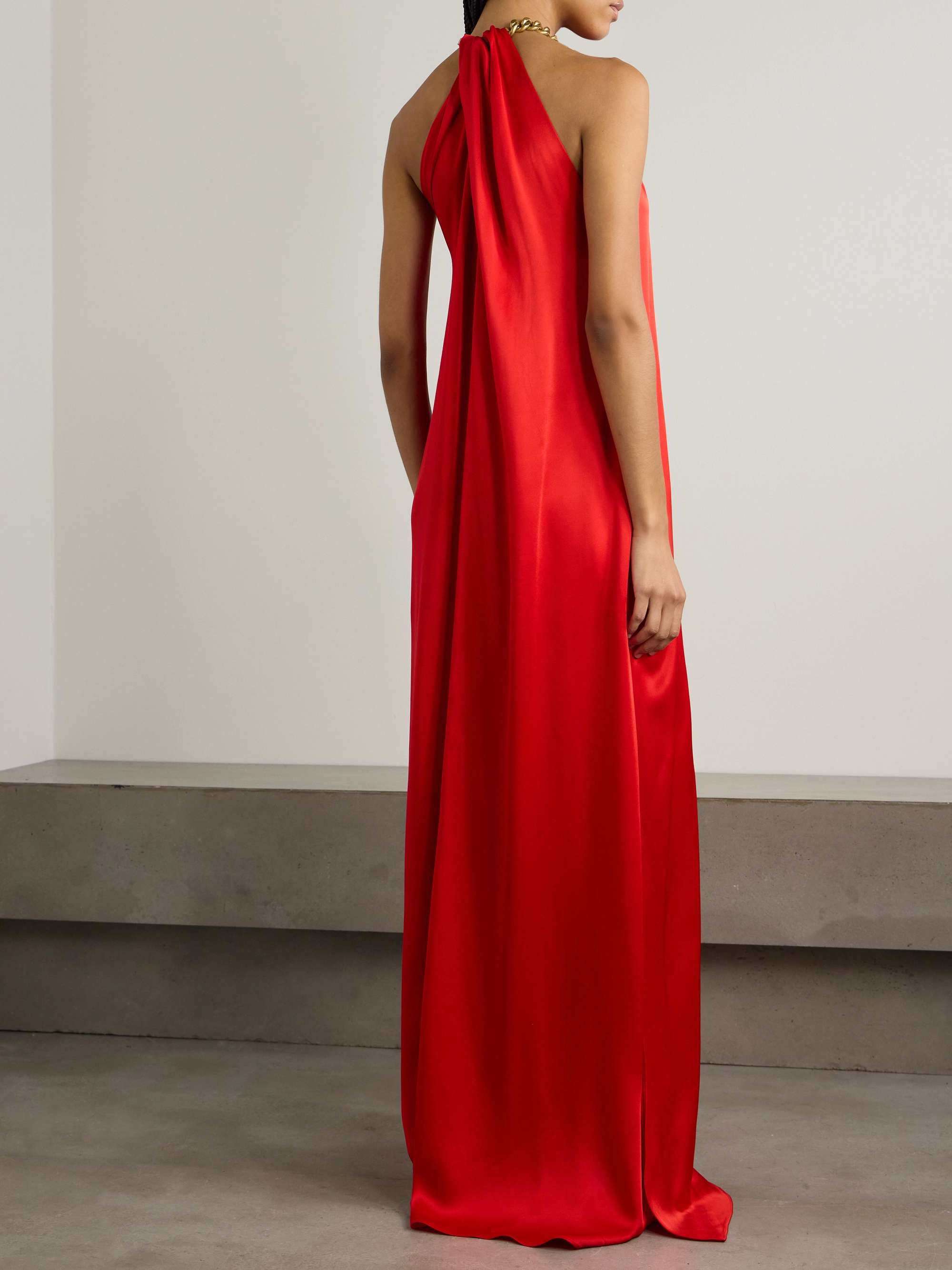 STELLA MCCARTNEY Chain-embellished satin gown | NET-A-PORTER