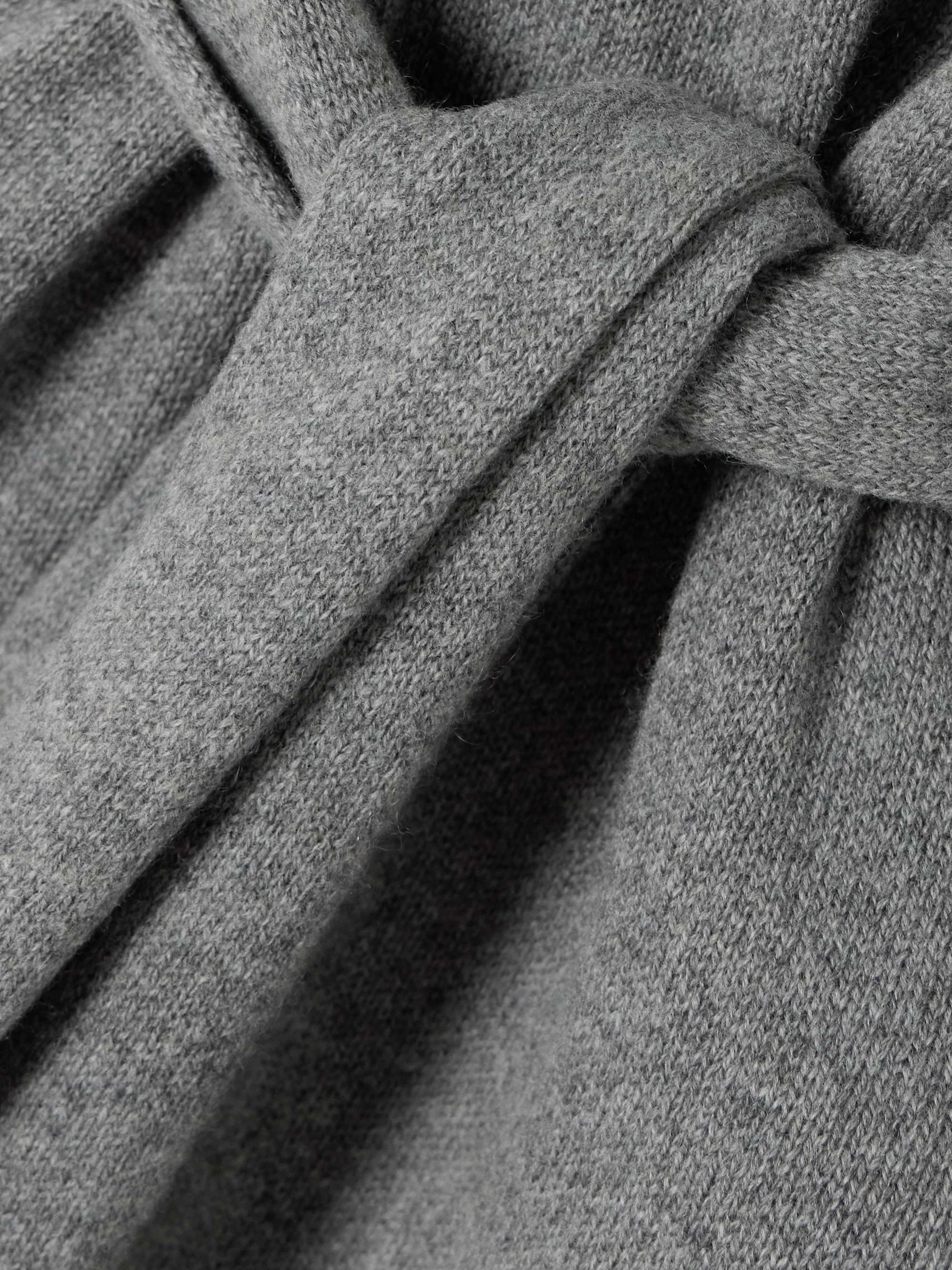 STELLA MCCARTNEY Knotted draped cashmere and wool-blend sweater | NET-A ...