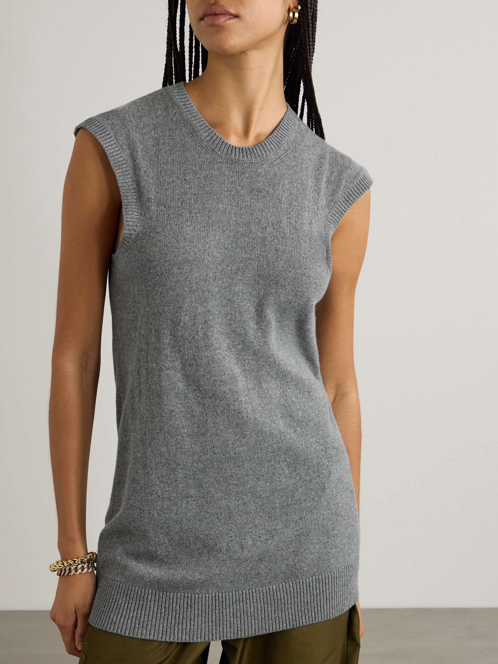 STELLA MCCARTNEY Knotted draped cashmere and wool-blend sweater | NET-A ...