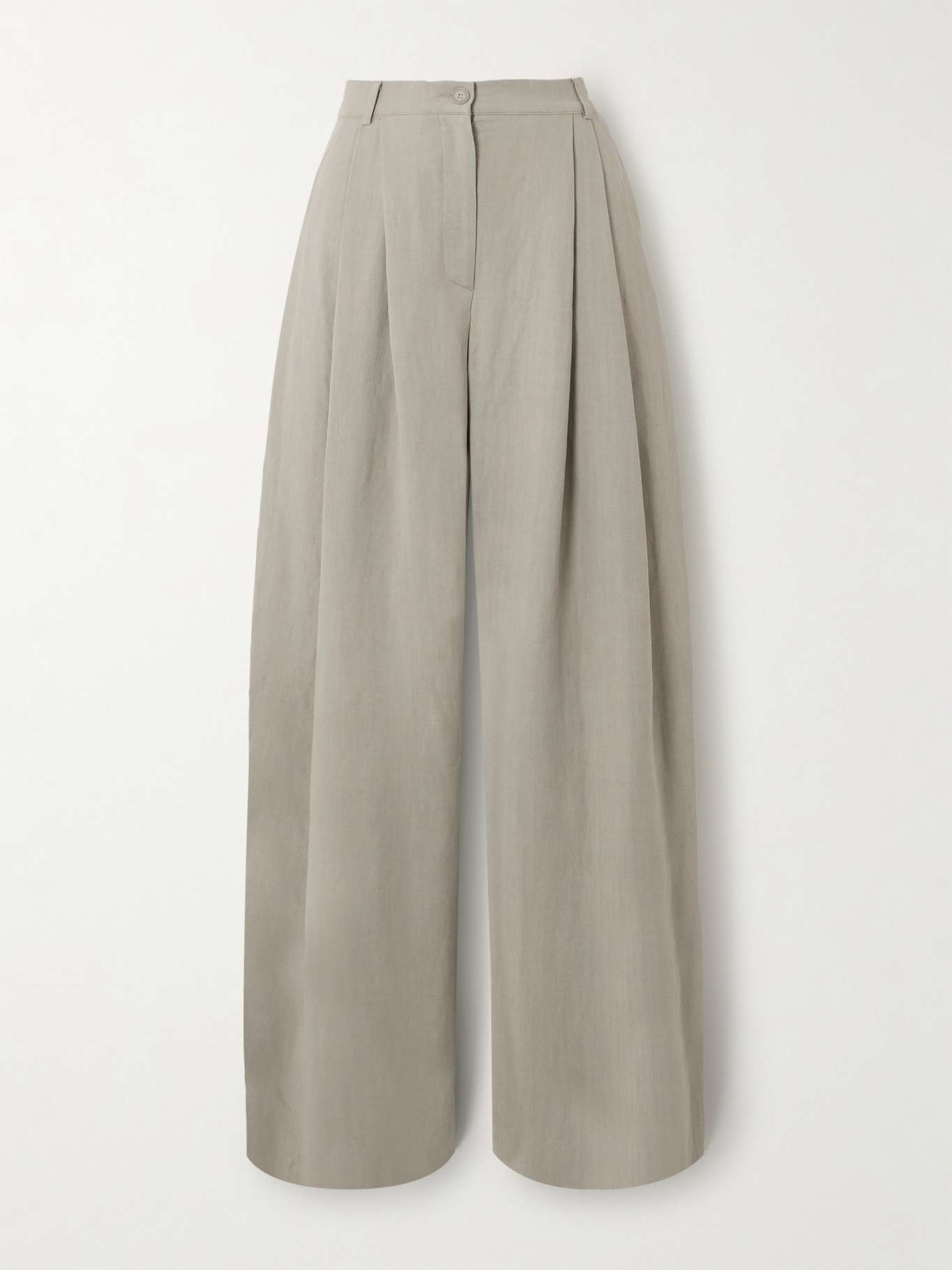 THE FRANKIE SHOP Piper pleated twill wide-leg pants | NET-A-PORTER