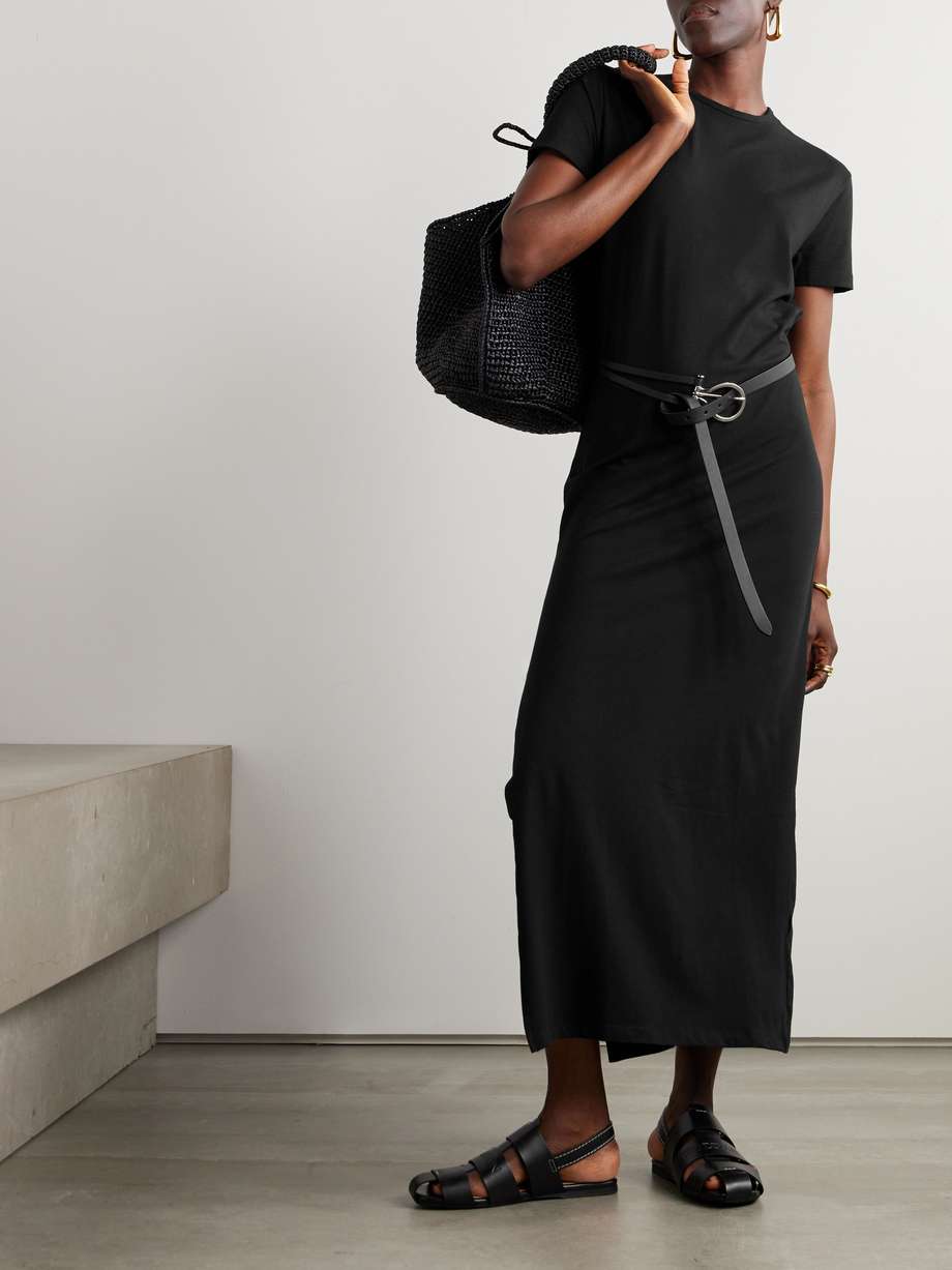 THE FRANKIE SHOP Maya cotton-jersey midi dress | NET-A-PORTER