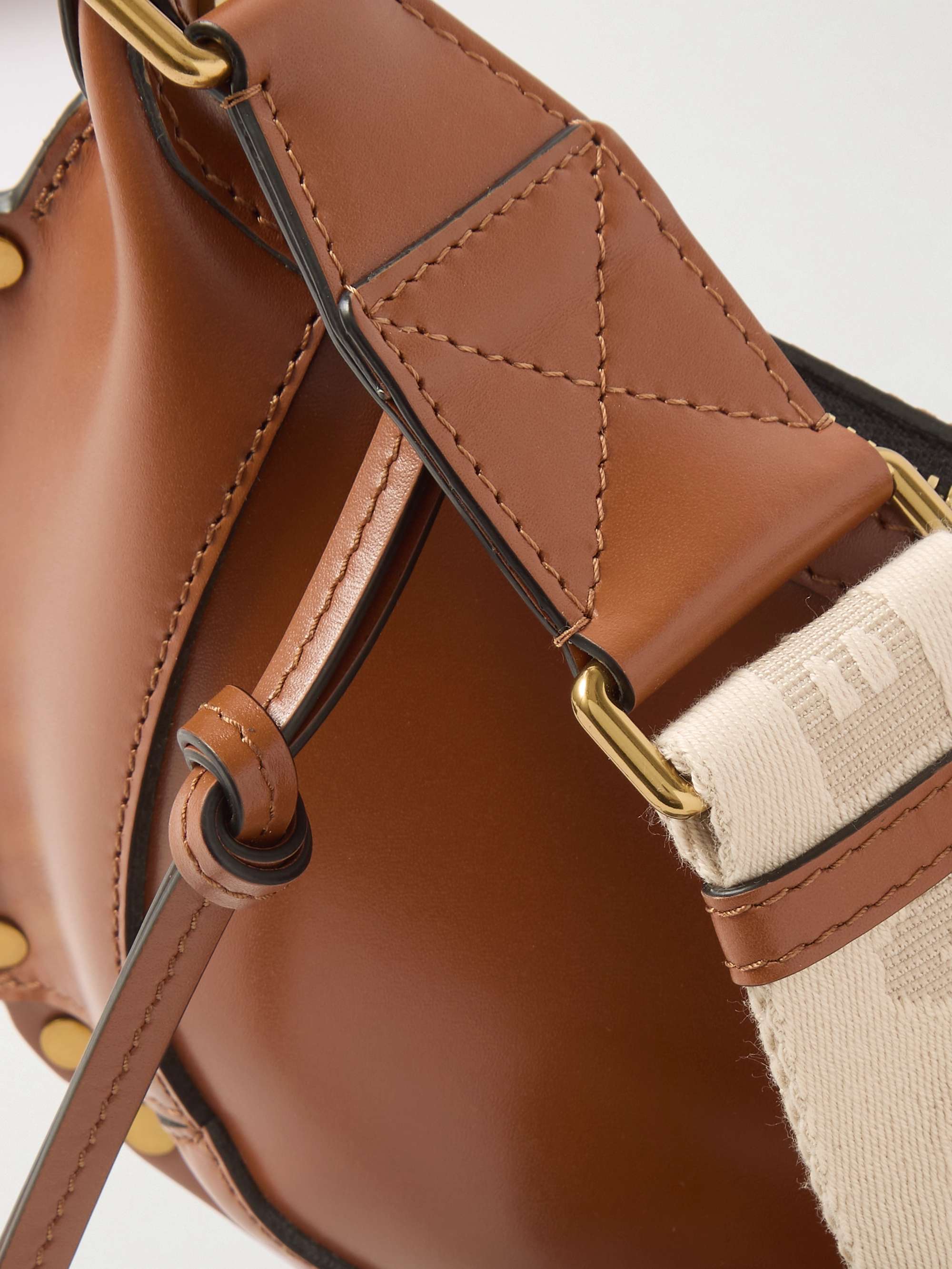 ISABEL MARANT Mini Moon studded leather shoulder bag | NET-A-PORTER