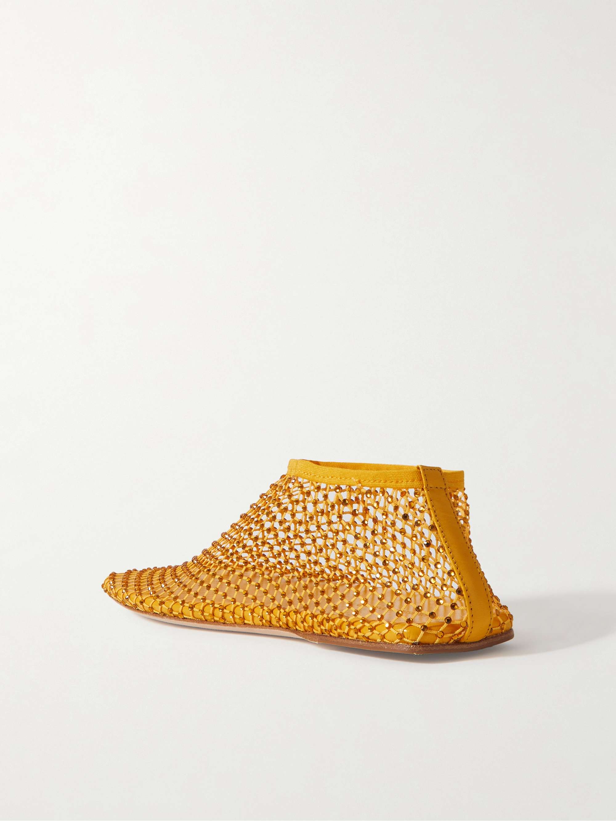 CHRISTOPHER ESBER Minette crystal-embellished mesh ballet flats | NET-A ...