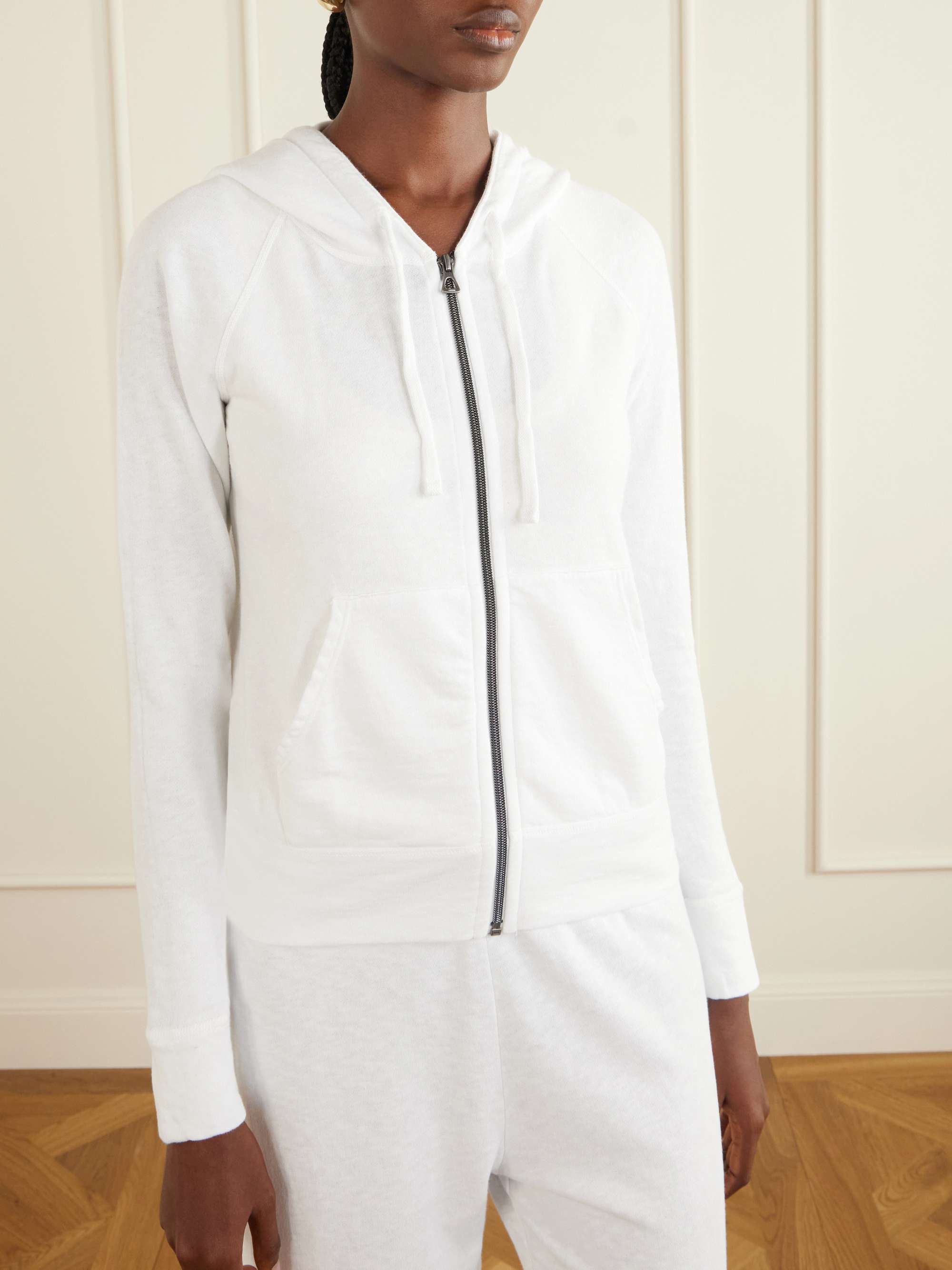 JAMES PERSE French cotton-terry hoodie | NET-A-PORTER