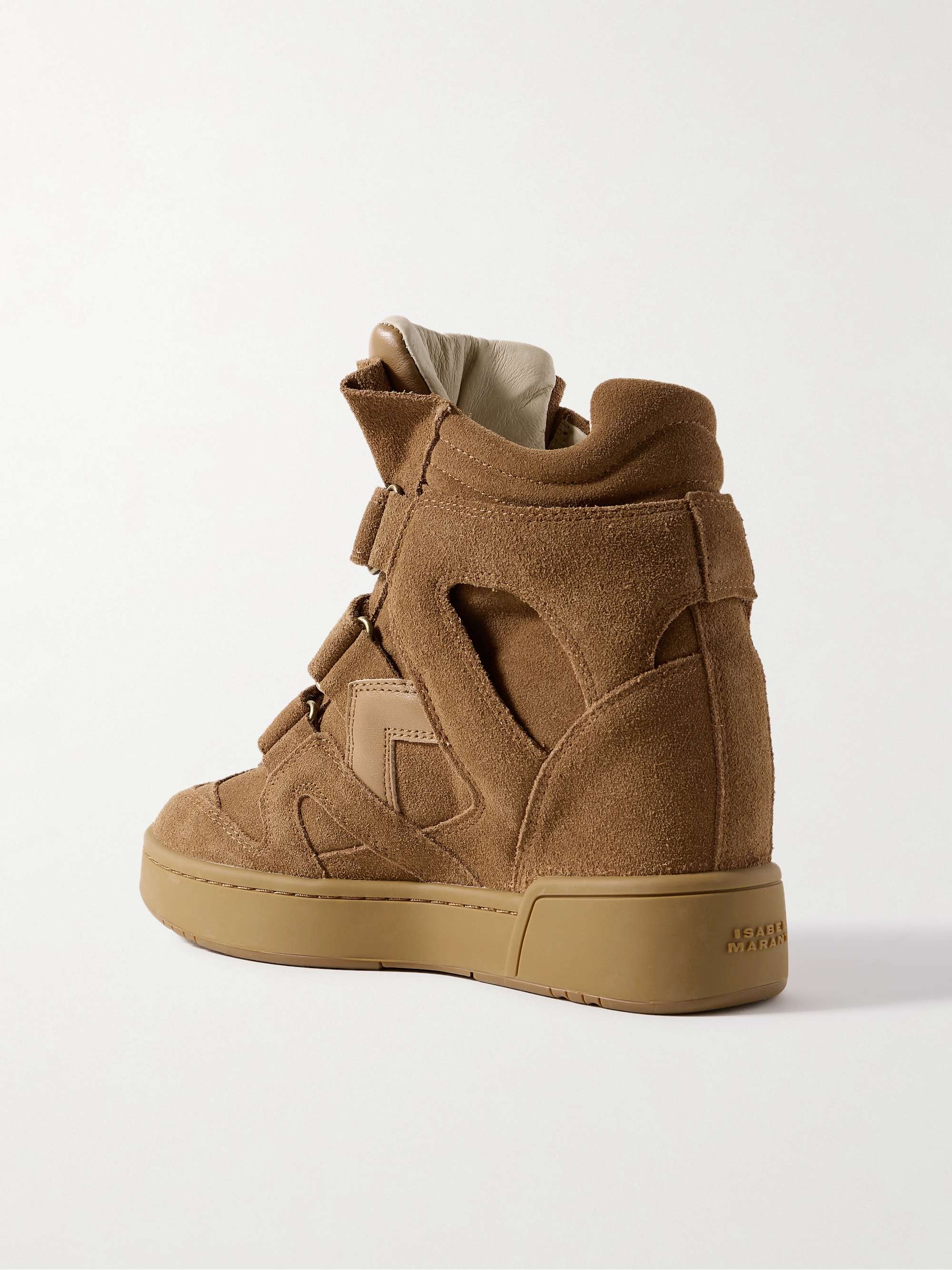 ISABEL MARANT IM3 leather-trimmed suede high-top sneakers | NET-A-PORTER