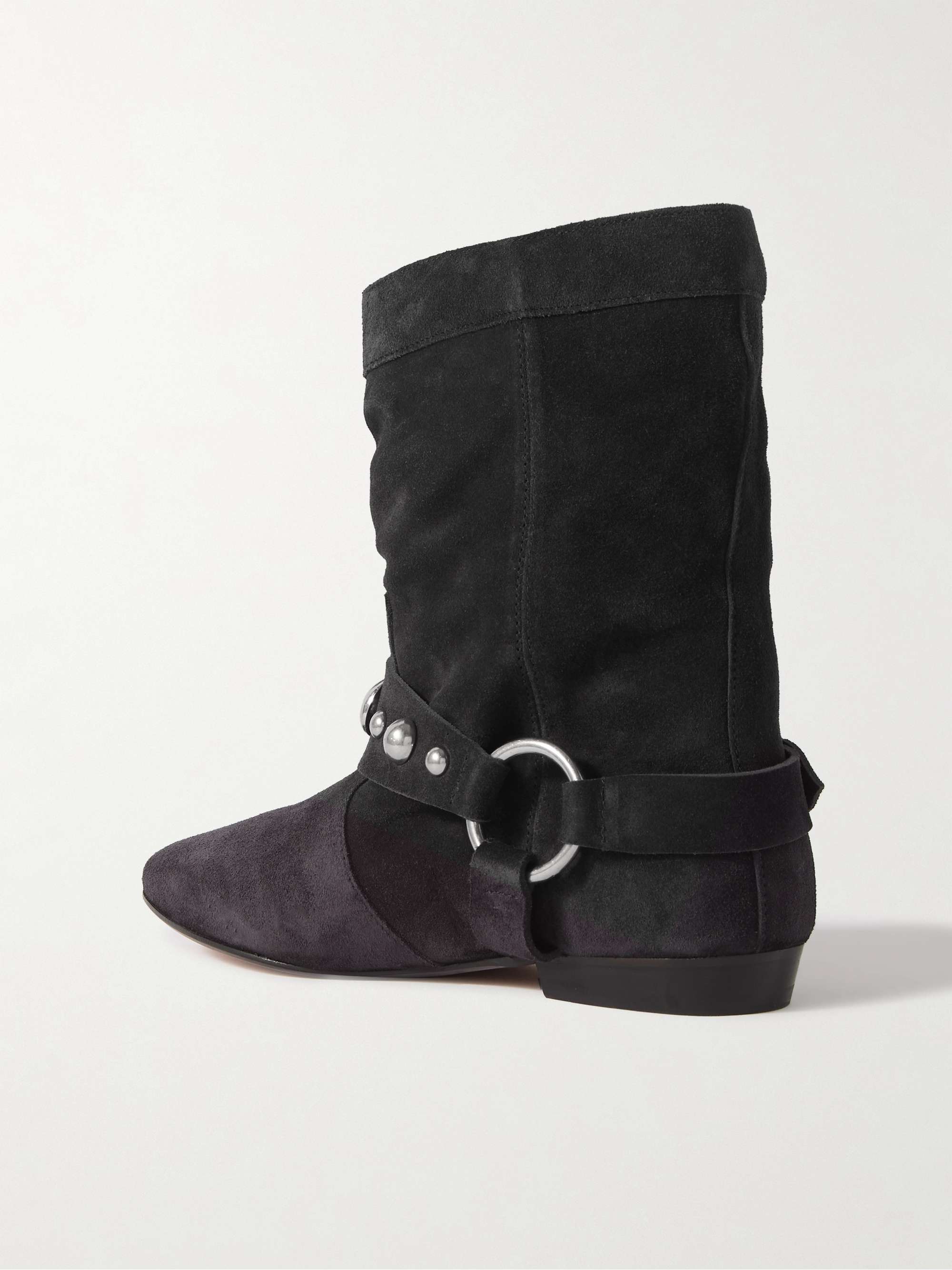 ISABEL MARANT Stania Studded Suede Ankle Boots NET A PORTER ISABEL MARANT Stania Studded Suede Ankle Boots NET A PORTER